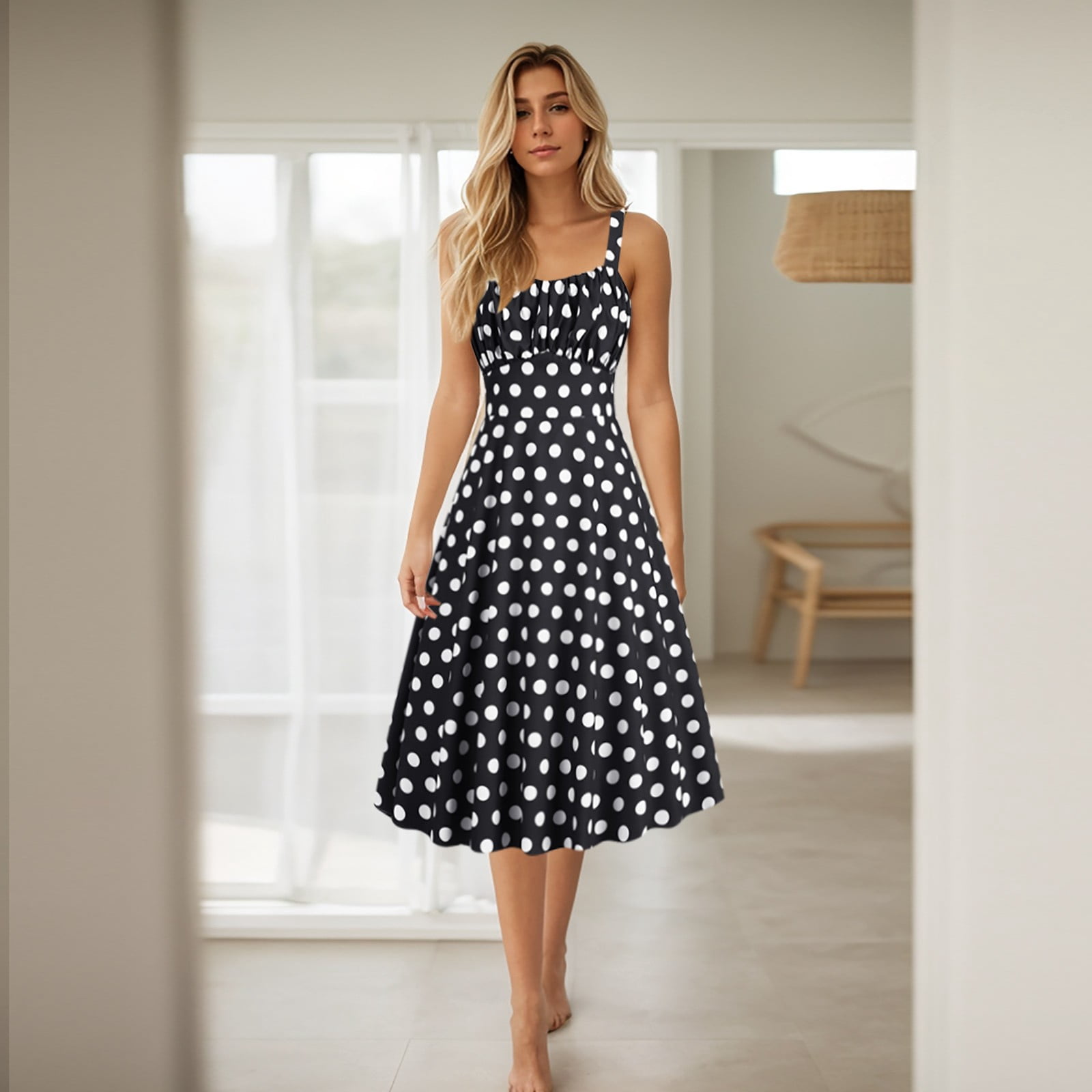 Ladies Retro Wind Sling Neck Purpose Slim Dress Long Bridesmaid Dress ...