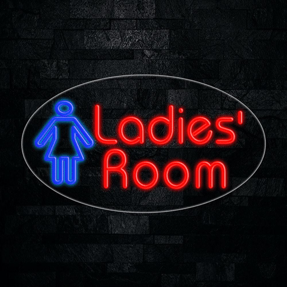 Ladies' Room LED Neon Sign 28"L x 16"H #34536 - Walmart.com