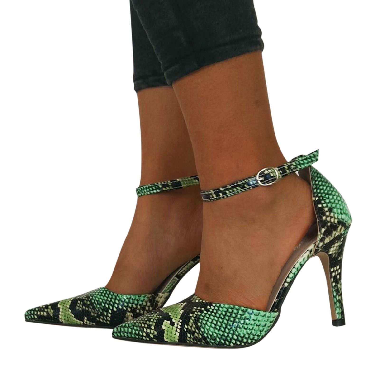 Ladies Rose Gold Heels Womens Sandal Green Classic, Business Shoes ...