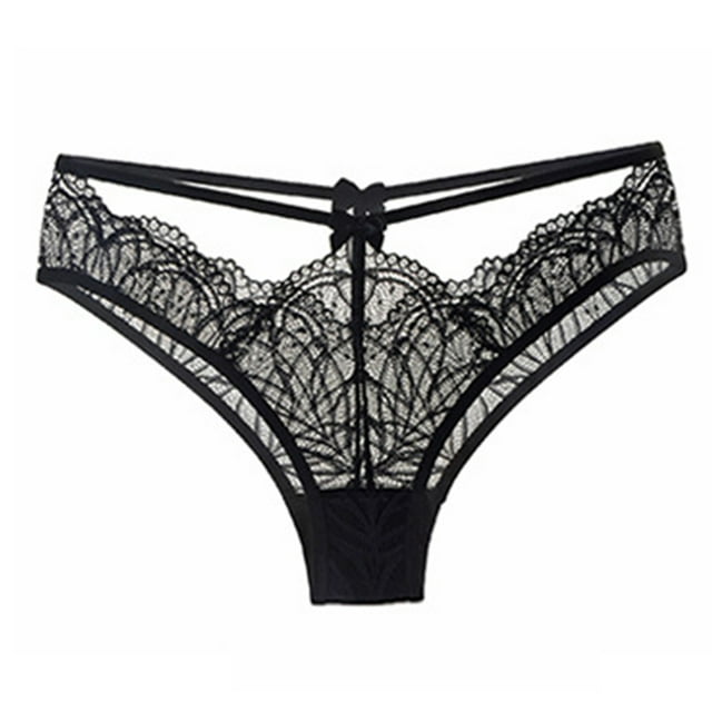 Ladies Sexy Low Waist Lace Panties Ladies Bow Knot Hollow Panties