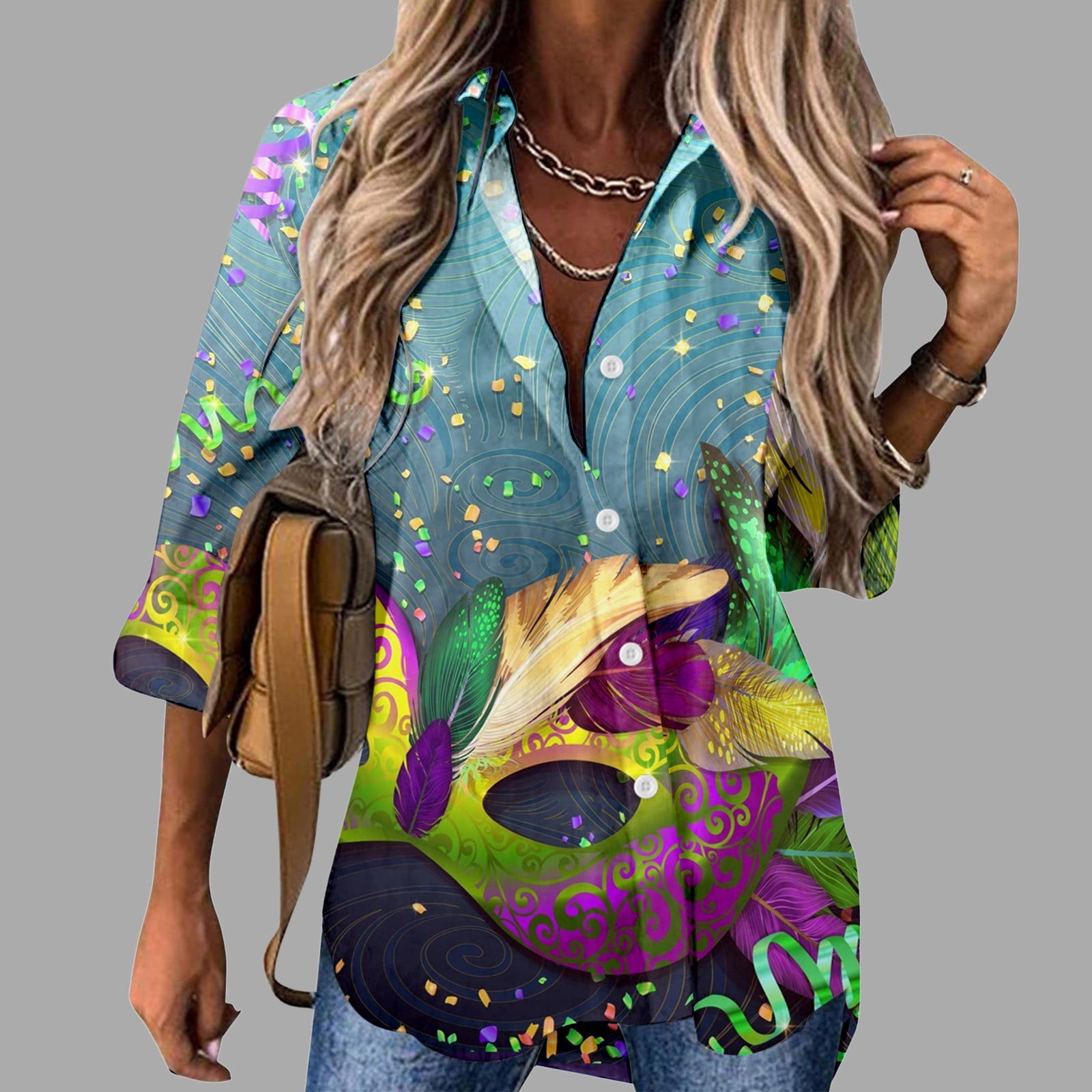 Ladies Shirts Summer Top for Women Shirts Women Dressy Tops Sparkling ...