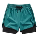 Ladies Shorts Women's Two Layer Athletic Shorts Flowy Fit Secure Inner ...