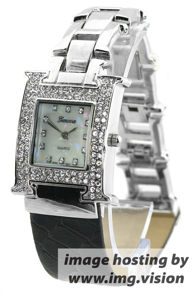 Ladies Silver Tone CZ Clubbing Watch 25.9mm 10mm thick case. - Walmart.com