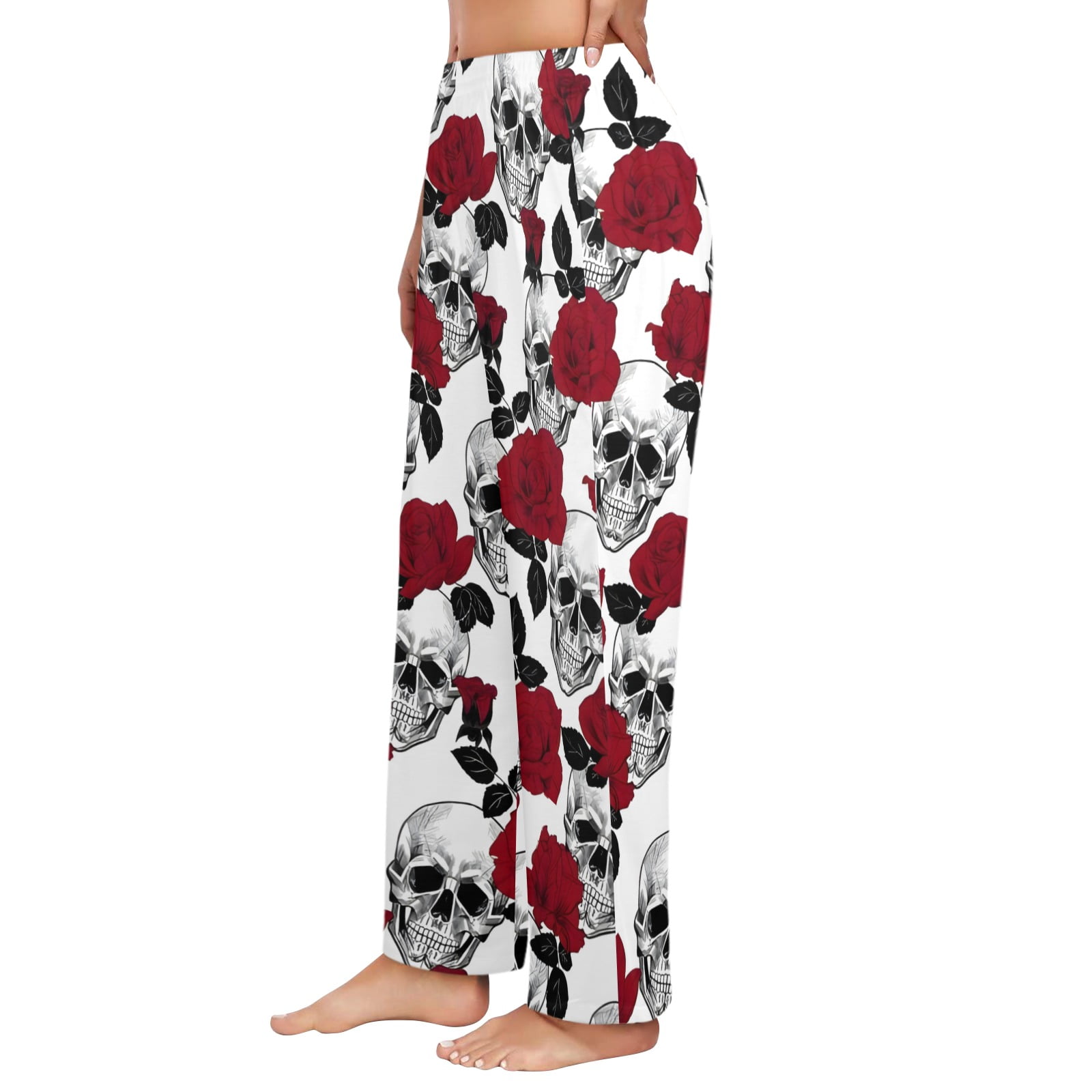 Ladies Sleeping Pajama Pants - Rockin Rose - Women's Pajamas - S ...