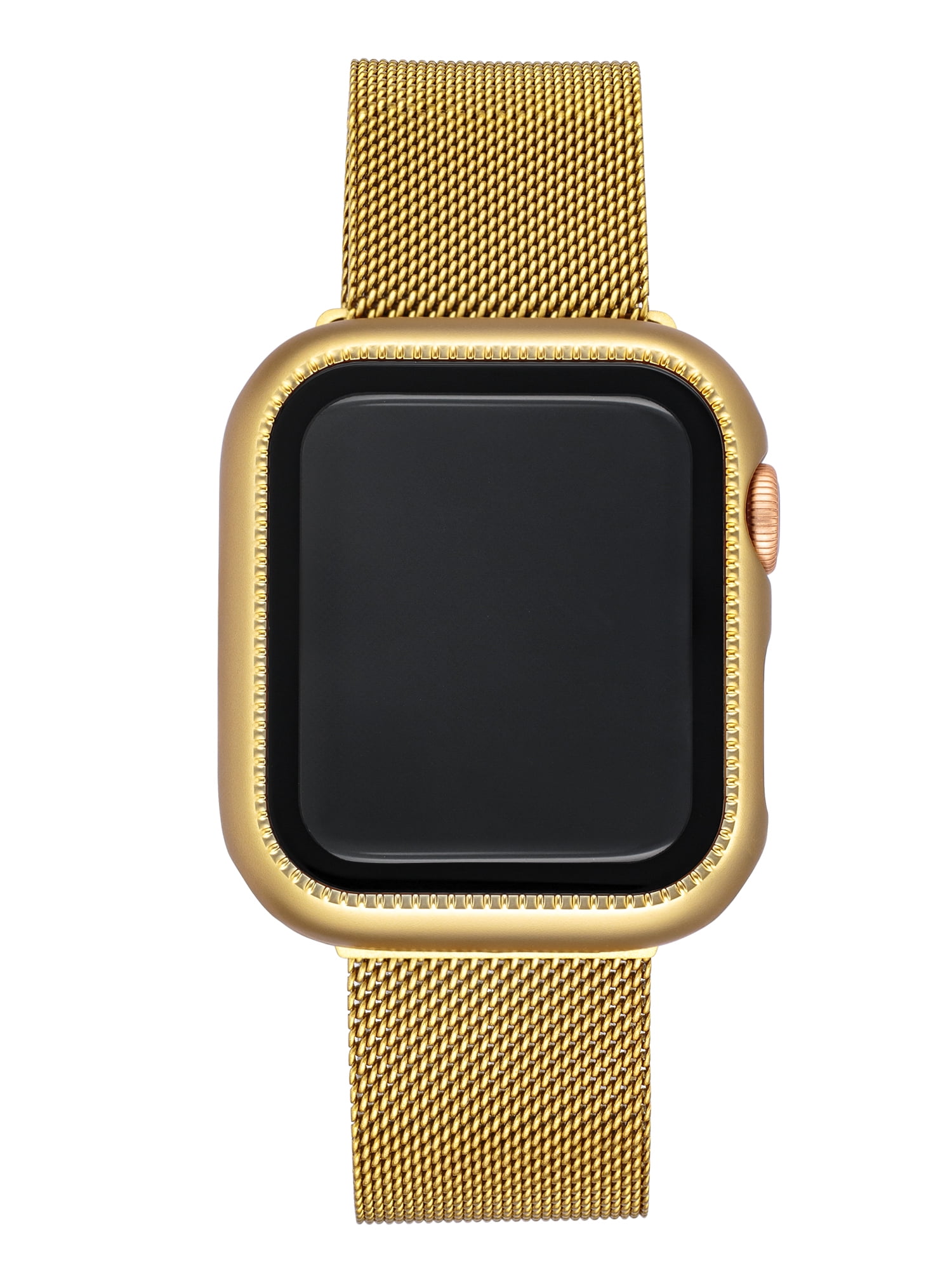 Ladies Sol-light Apple Compatible 40mm Gold Mesh Smart Watchband and ...