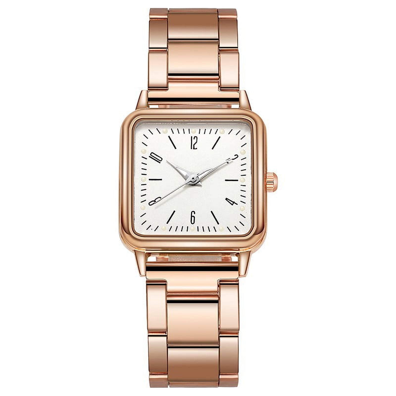 Ladies Steel Band Time Watch for Women Square Watch Fashion Womens ...