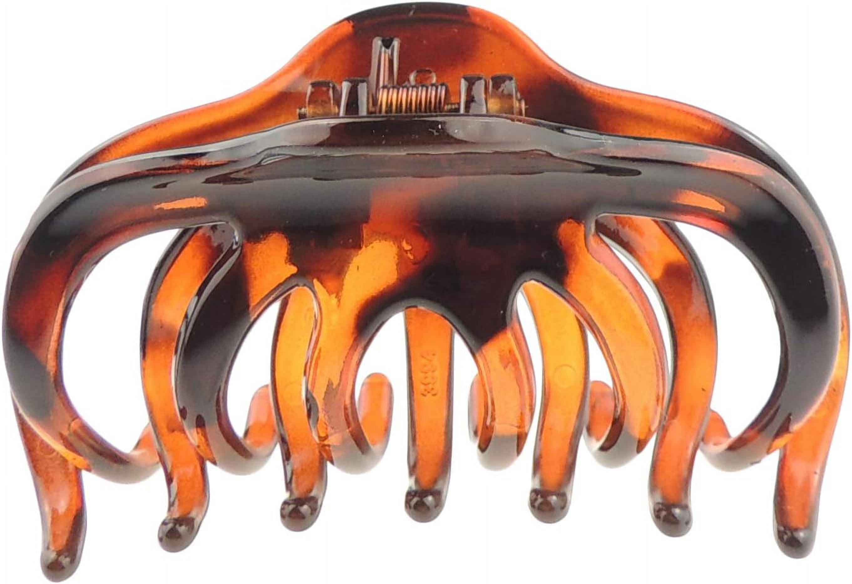 Ladies Stencil Spider Matt or Glossy Rounded Curved Hair Claw Clamp ...