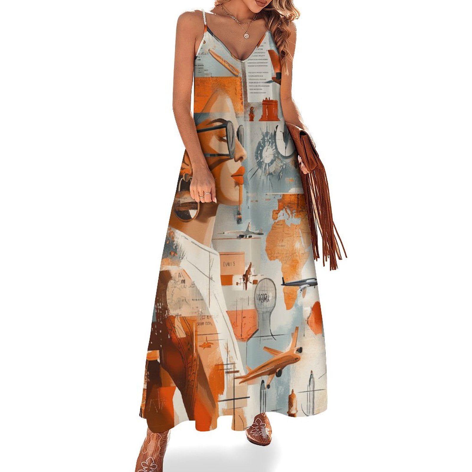 Ladies' Summer Dress Beach Sleeveless Acrs_shared_A_dynamic_stylish ...