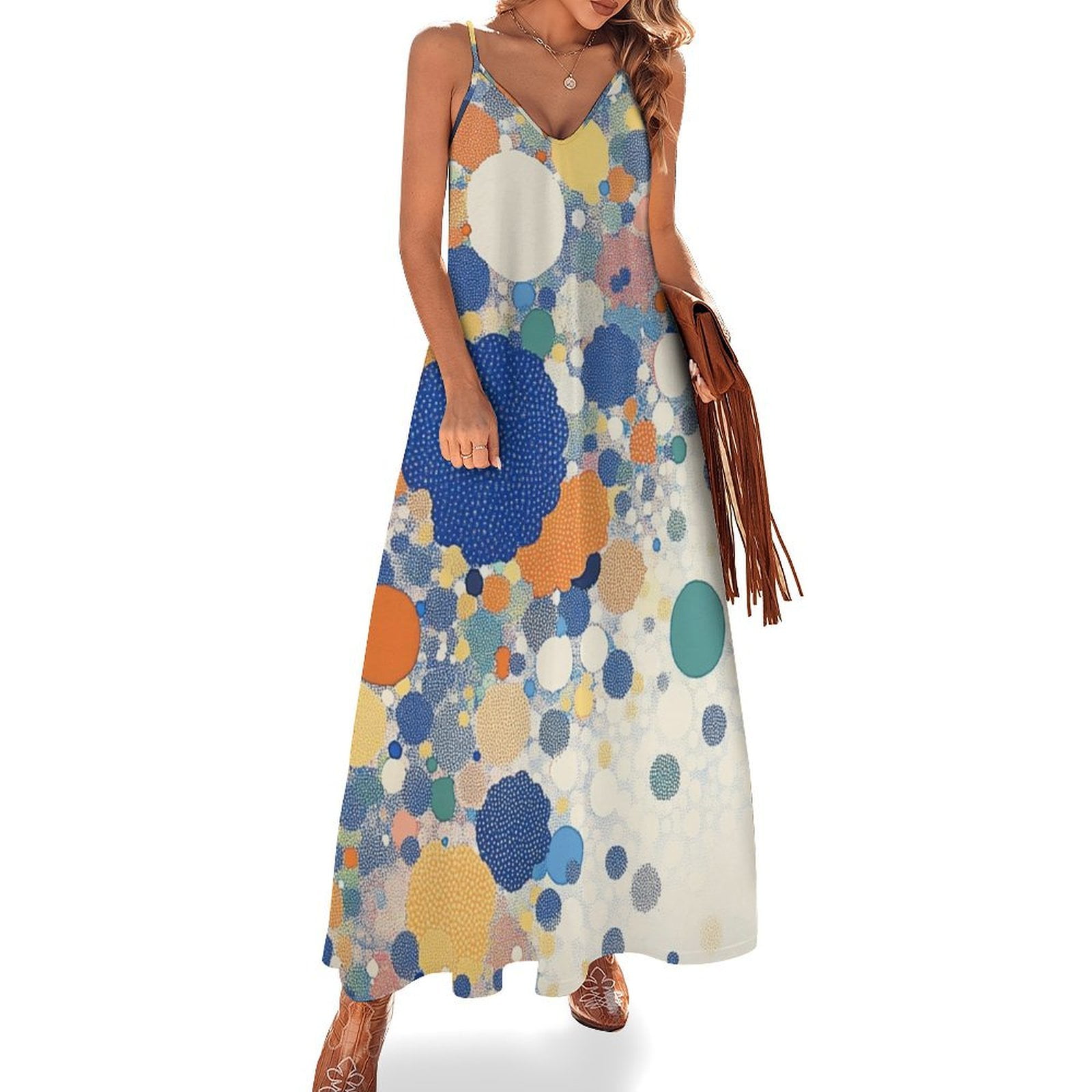 Ladies' Summer Dress Beach Sleeveless Leprompteur_Yayoi_kusama_inspired_print_circa_1998 ...