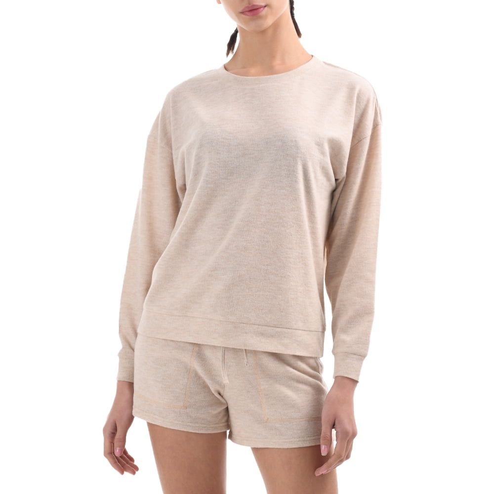 Ladies Super Soft Pre-Washed Casual 2 Piece Lounge Sets Top and Shorts ...