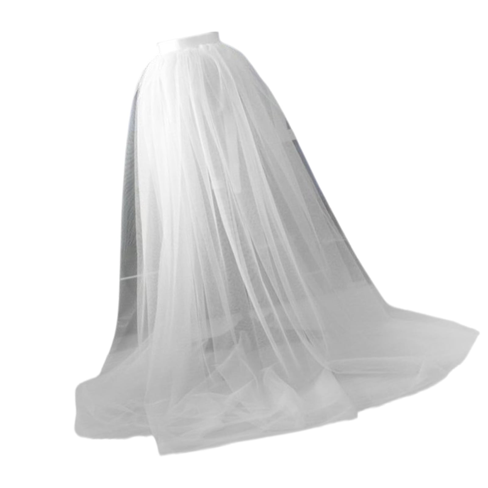 Ladies Tie Waist Overlay Long Tulle Skirt Floor Length See Through Mesh ...
