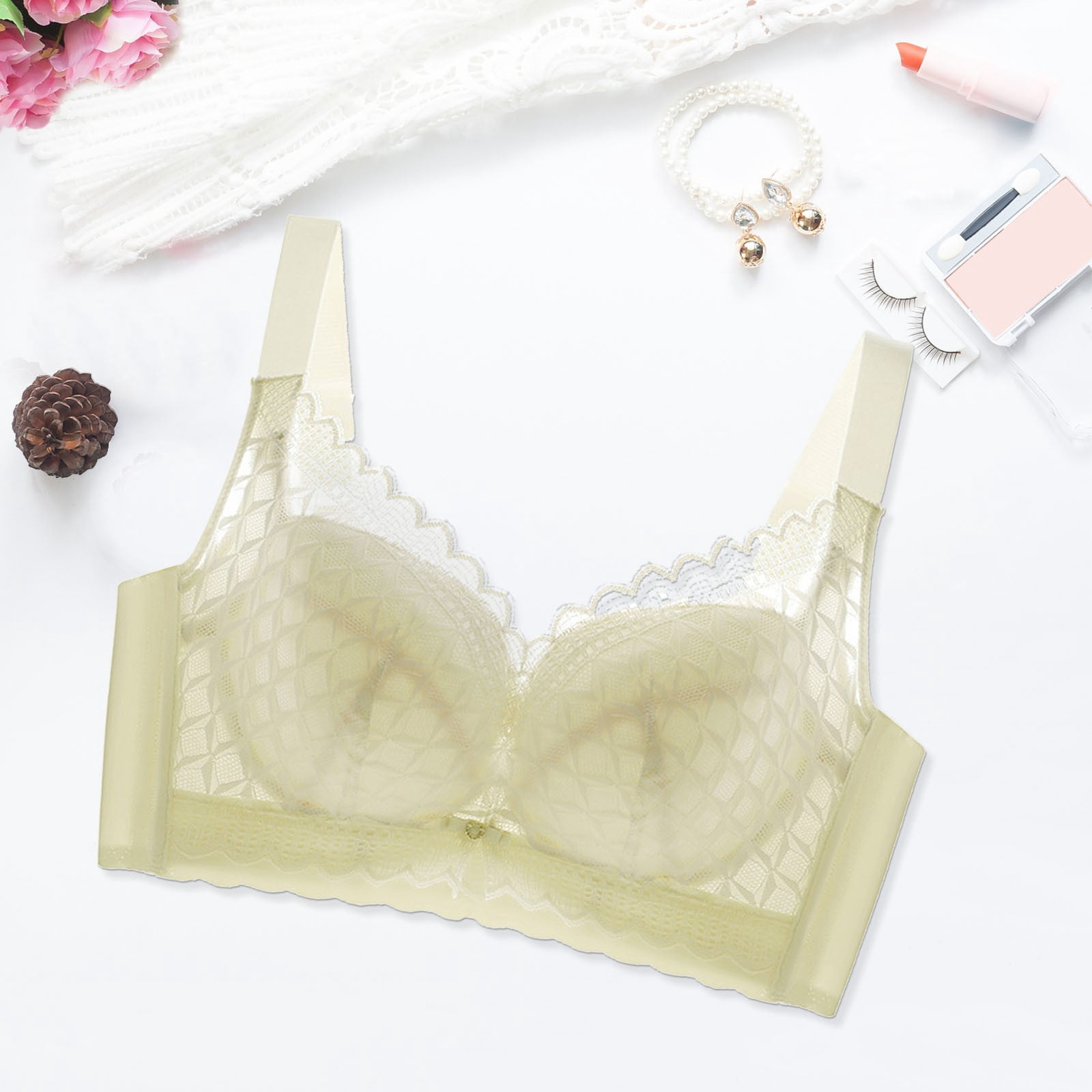 Ladies Underwear Soft Underwire Thin Gathering Adjustable Sagging Bra ...