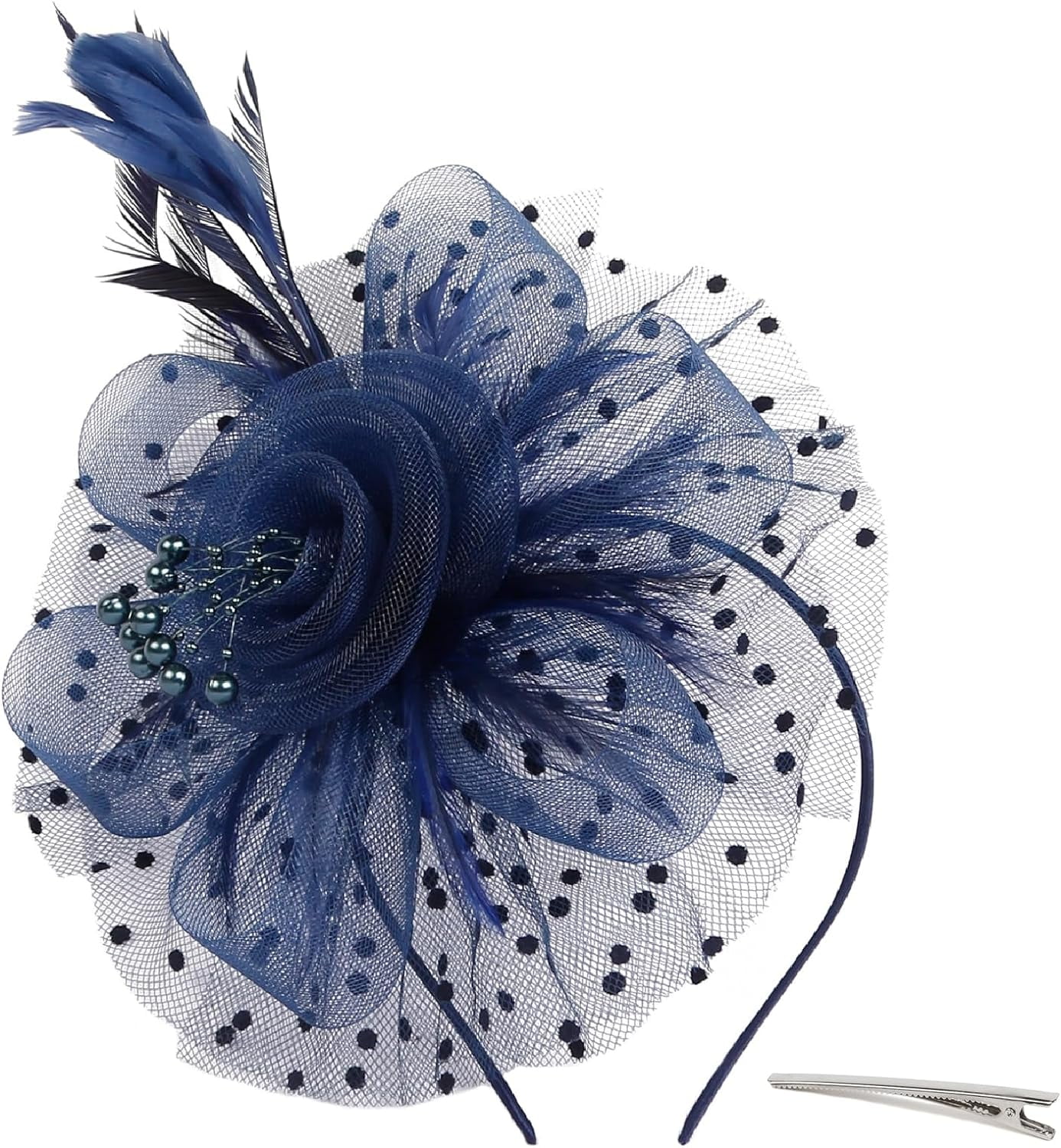 Ladies Vintage Tea Party Hat Party Prom, Vintage Style Mesh Headdress ...