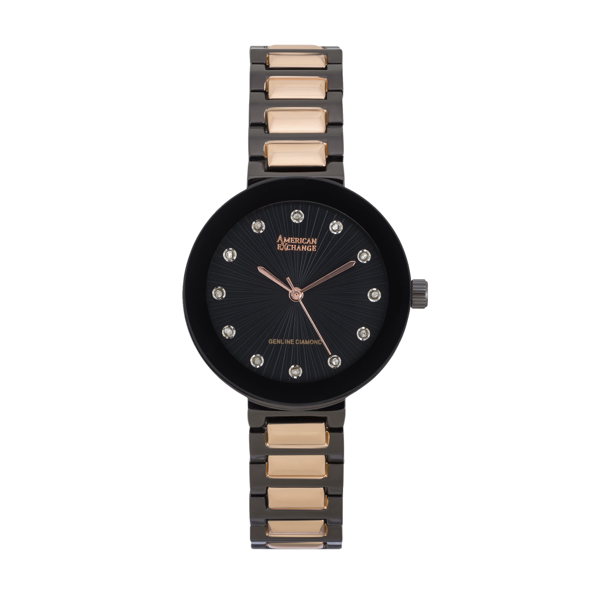 Ladies Watch Genuine Diamond Collection Rose Gold Tone - Walmart.com