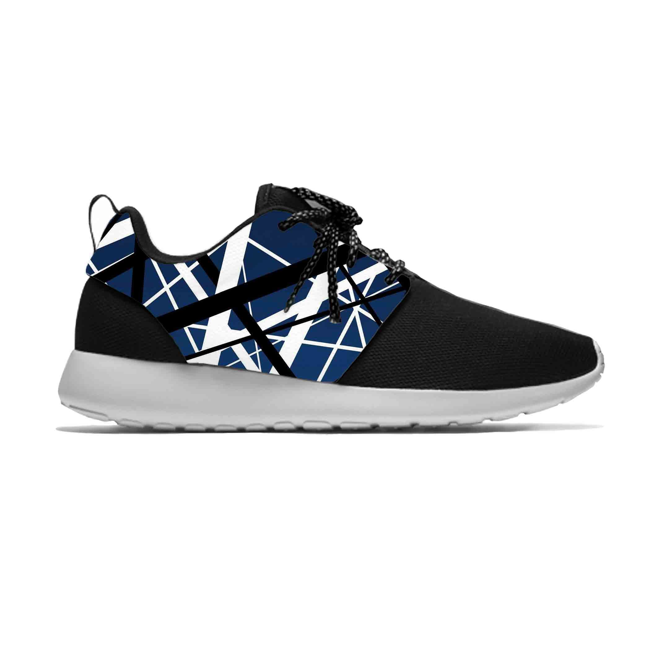 Ladies White Bottom Lace Up Sneakers Haiti Flag Design Comfortable ...
