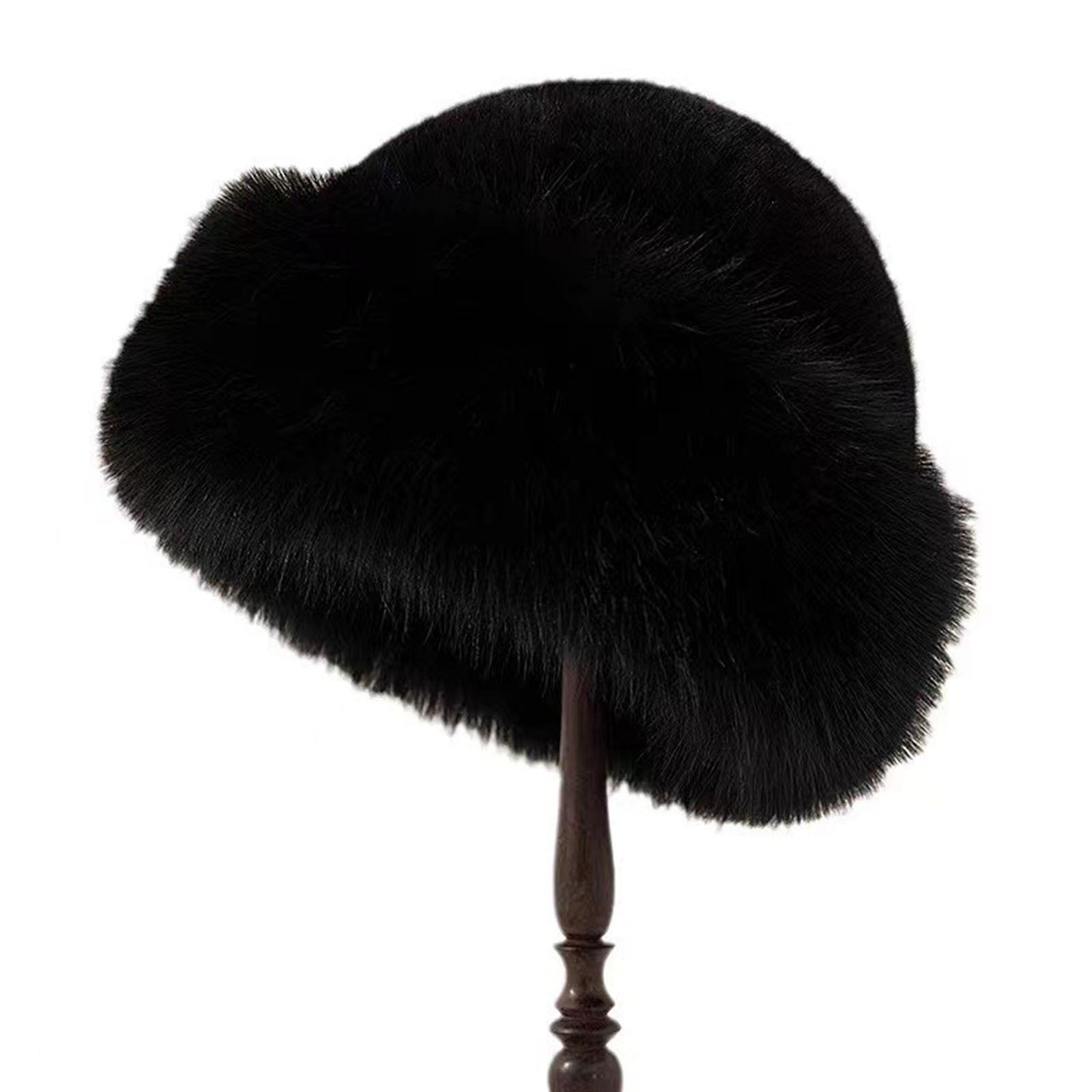Ladies' Winter Solid Color Fashion with Velvet Hat, Warm and Cold proof ...