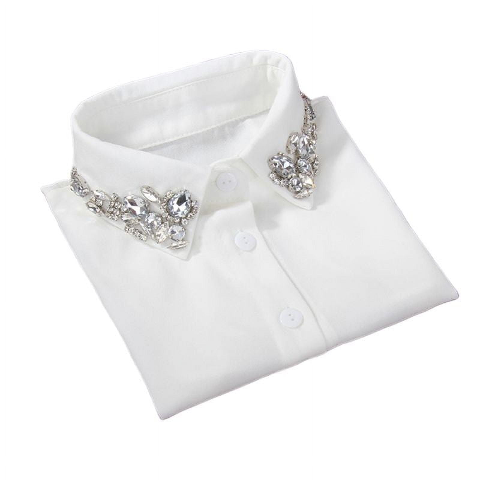 Women's Detachable Chiffon Fake Collar with Water Drop Imitation ...