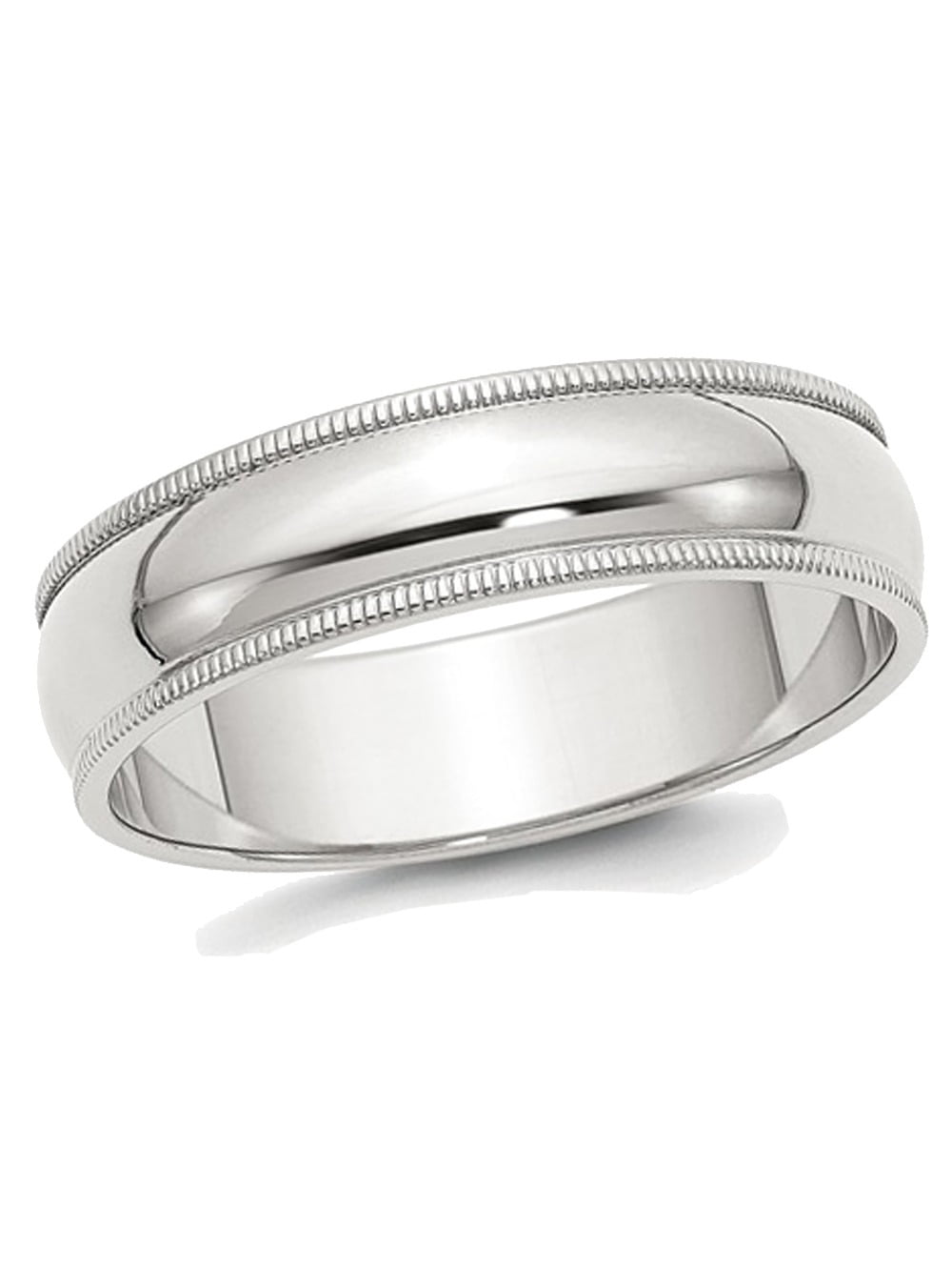 Sterling Silver 6mm Milgrain Wedding Band Ring for Men and Women ...