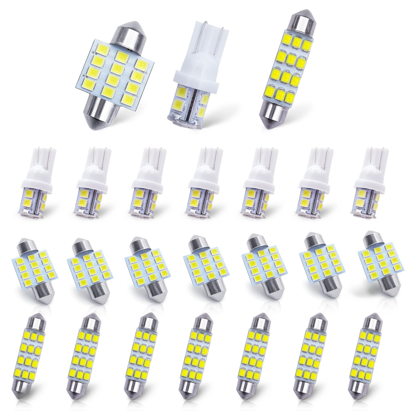 Ladnum 24 Automotive LED CM31 Bulbs, Automotive Bulb Kit T10 LED ...
