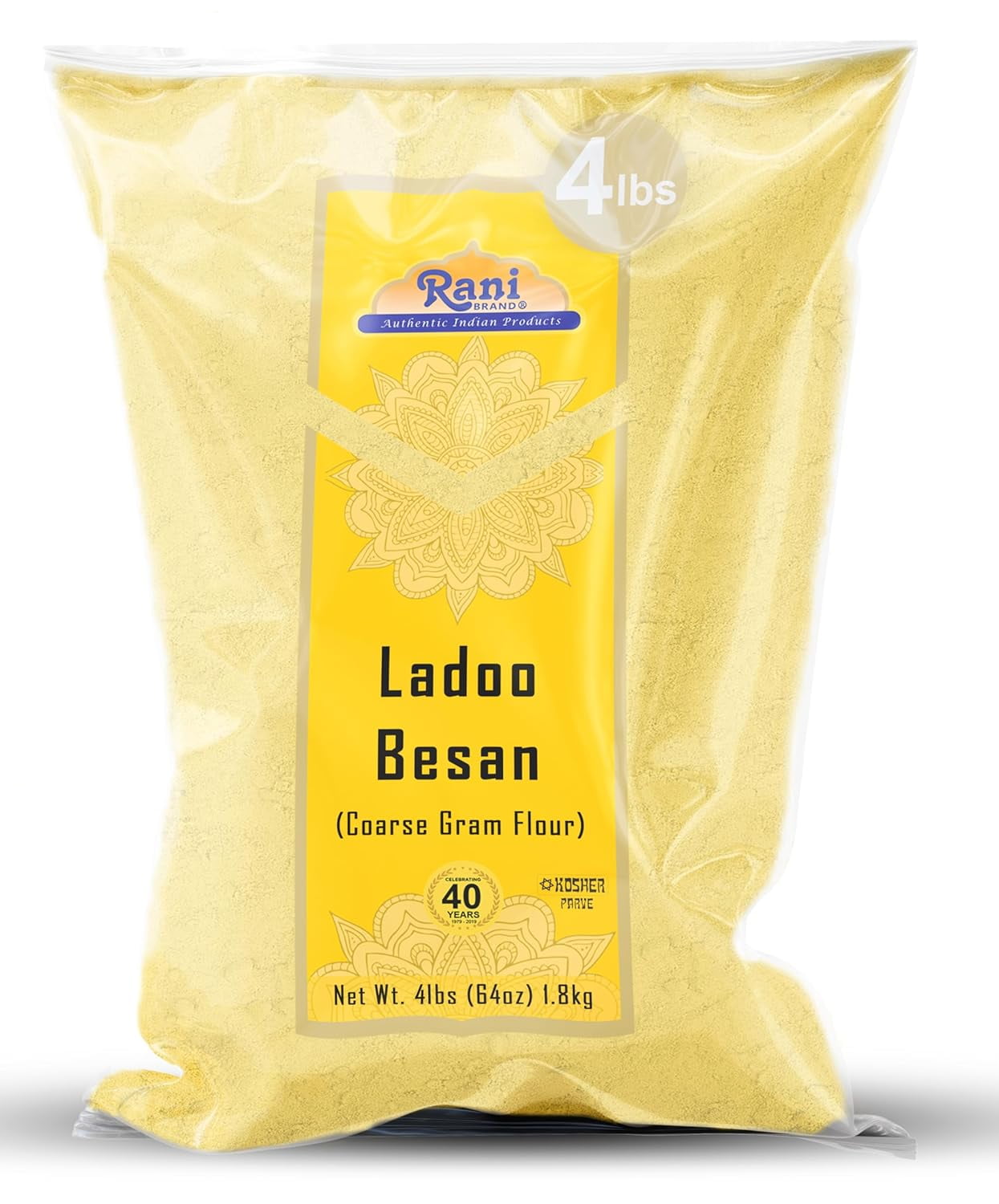 Ladoo Besan (Coarse Gram Flour) 64oz (4lbs) 1.81kg Bulk ~ All Natural ...