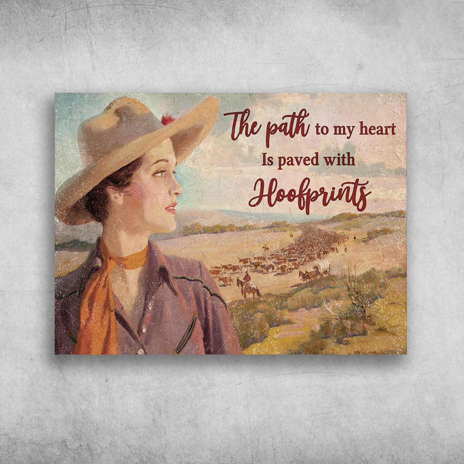 Lady And Horse - The Path To My Heart, Is Paved With Hoofprints 11 x 17 ...