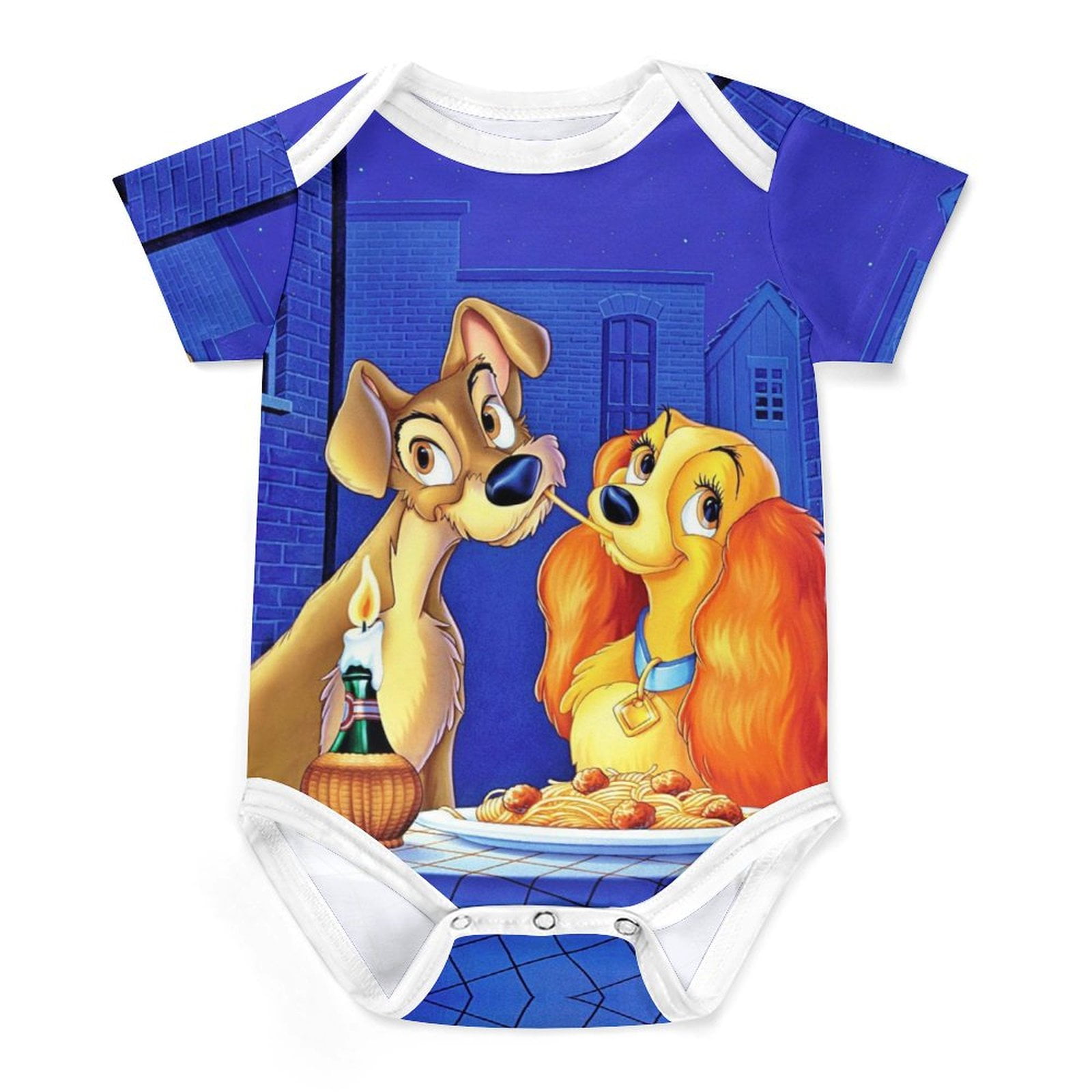 Lady And The Tramp Baby Boy Girl Short Sleeve Romper Clothing Set Print ...