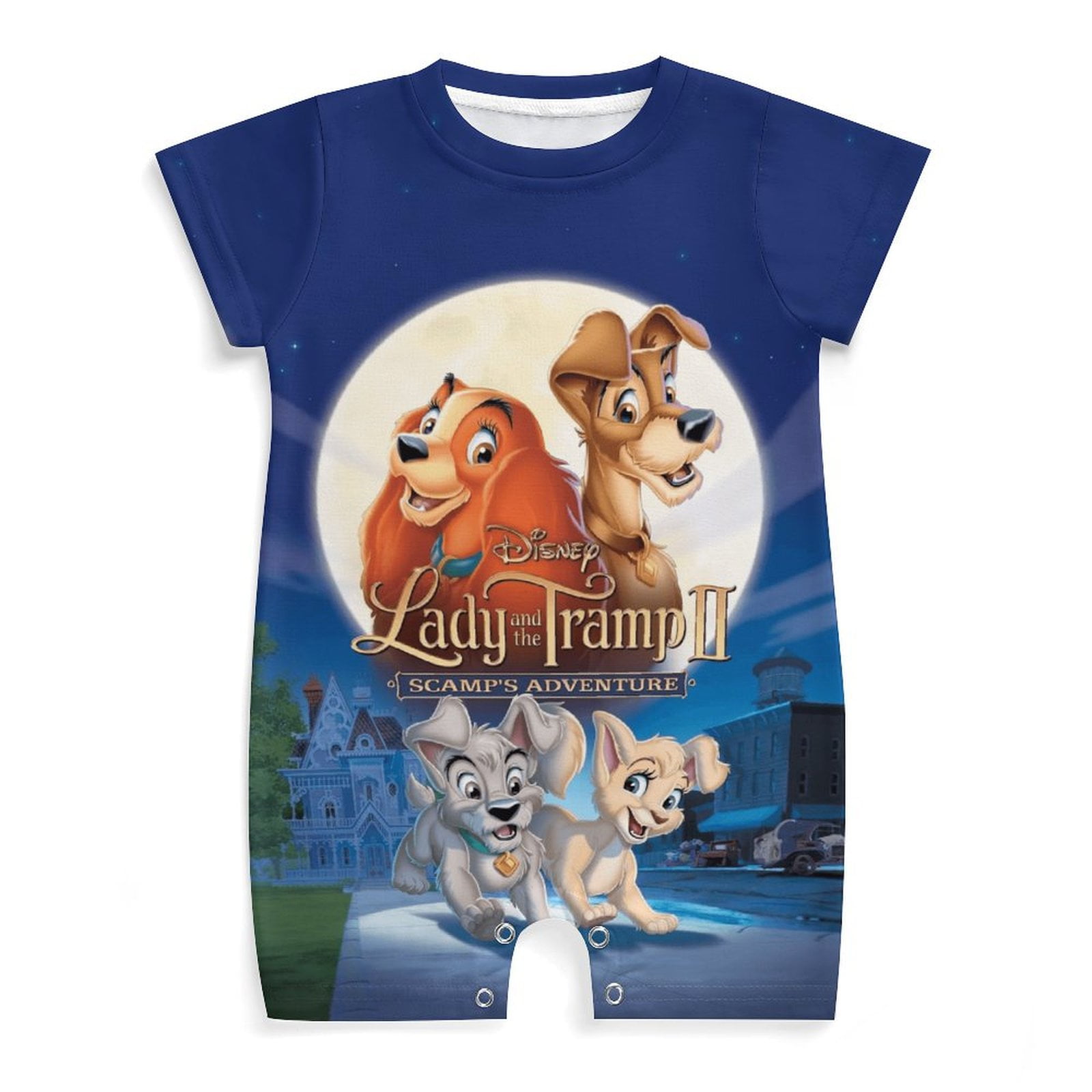 Lady And The Tramp Baby Boy Girl Short Sleeve Romper Clothing Set Print ...