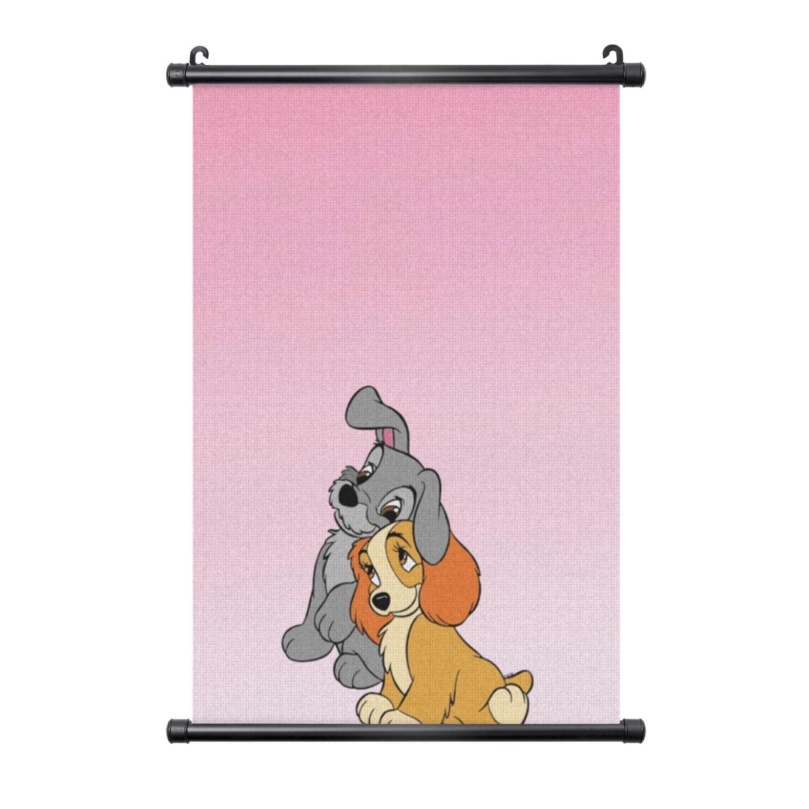 Lady And The Tramp Hanging Poster, Black Plastic Shaft Wall Hanging ...