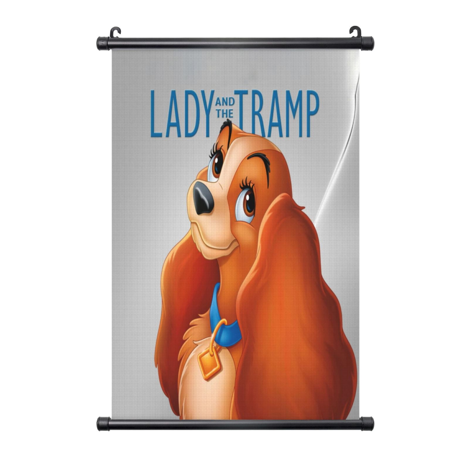 Lady And The Tramp Hanging Poster, Black Plastic Shaft Wall Hanging ...