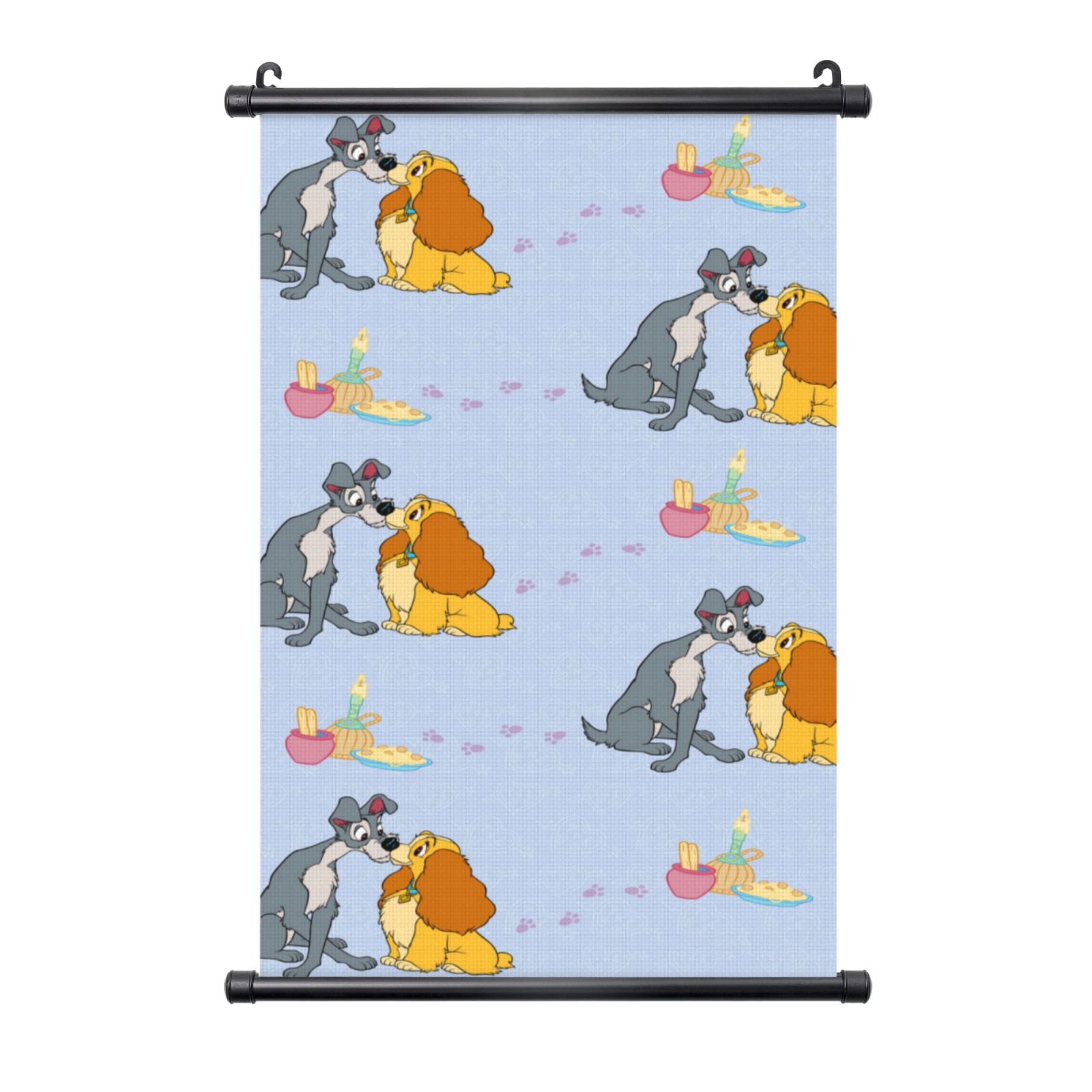 Lady And The Tramp Hanging Poster, Black Plastic Shaft Wall Hanging ...