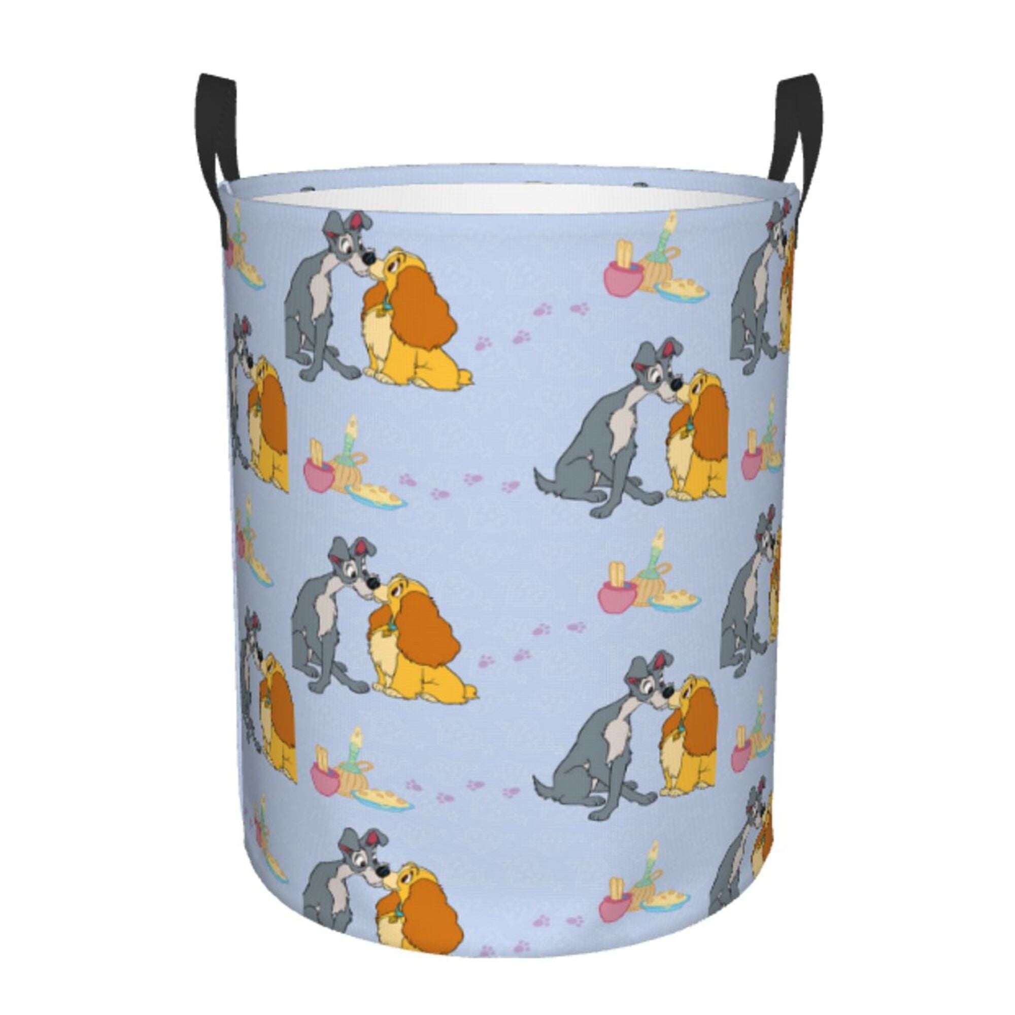 Lady And The Tramp Laundry Hamper With Handle Funny Waterproof Foldable ...