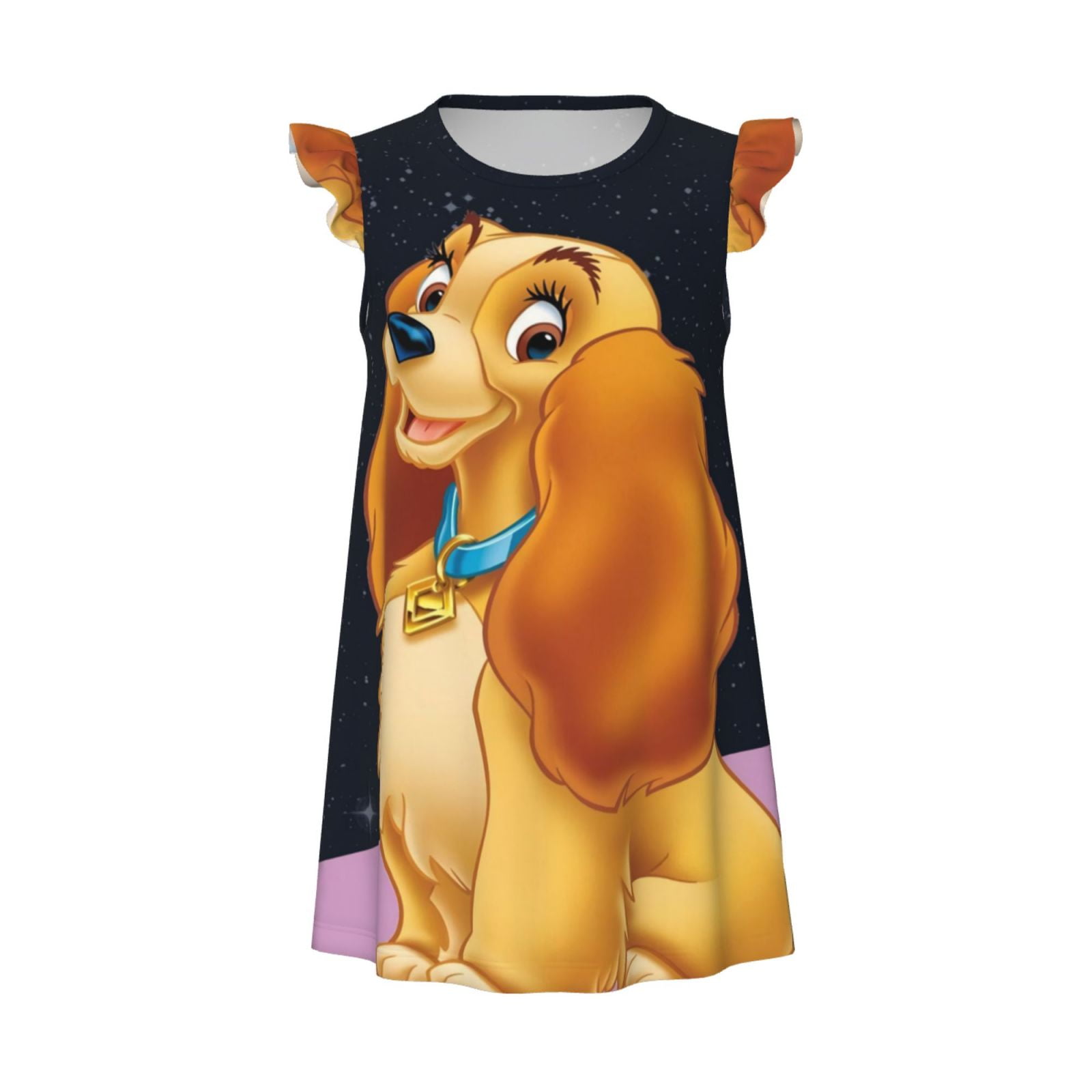 Lady And The Tramp Little Girls Nightgowns Cartoon Printed Flutter ...