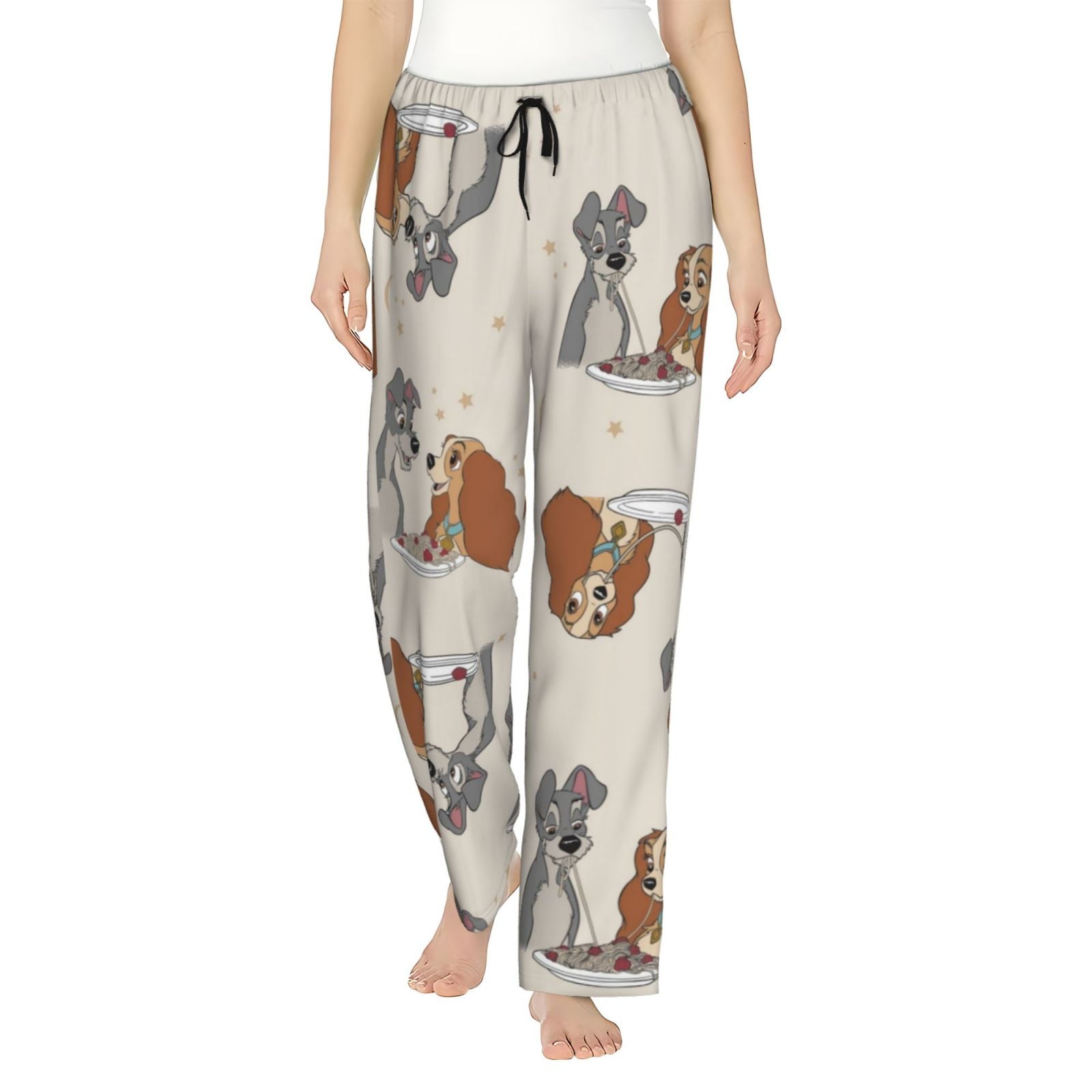 Lady And The Tramp Women's Pajama Pants Comfy All Over Print Lounge ...
