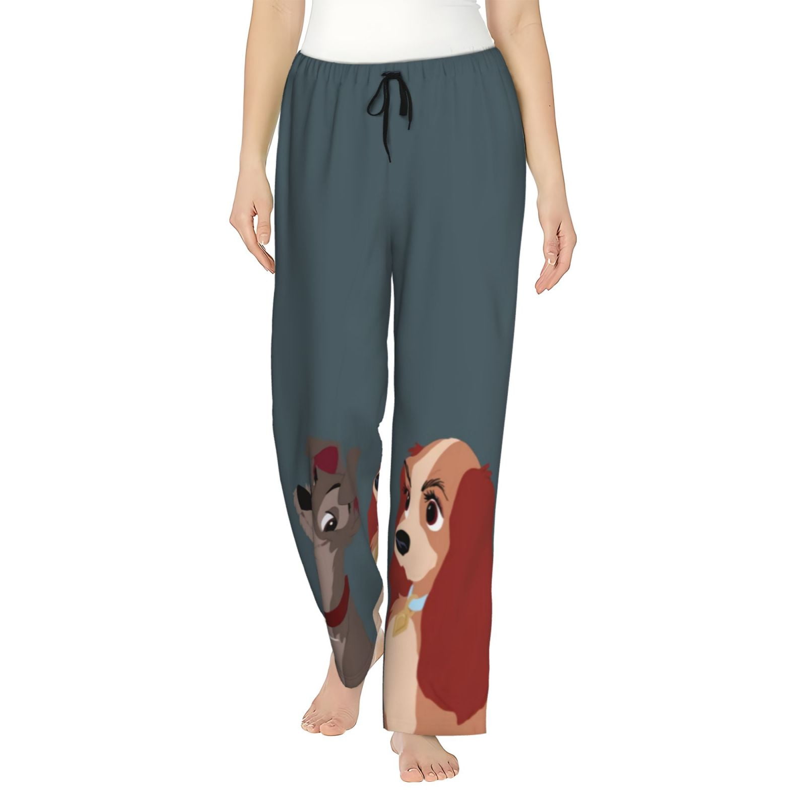 Lady And The Tramp Women's Pajama Pants Comfy All Over Print Lounge ...