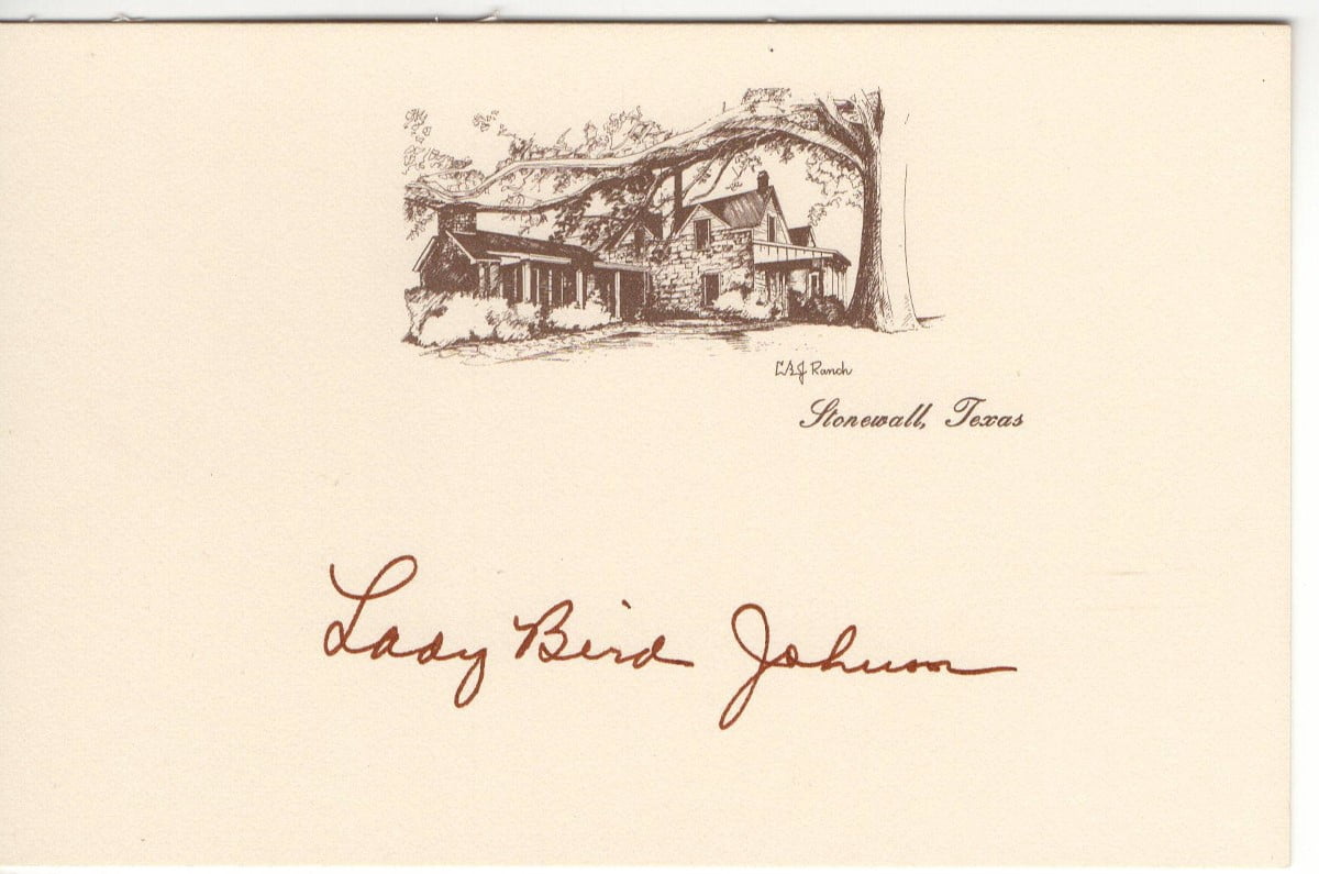 Lady Bird Johnson Signed Autographed Cut Signature First Lady BAS ...