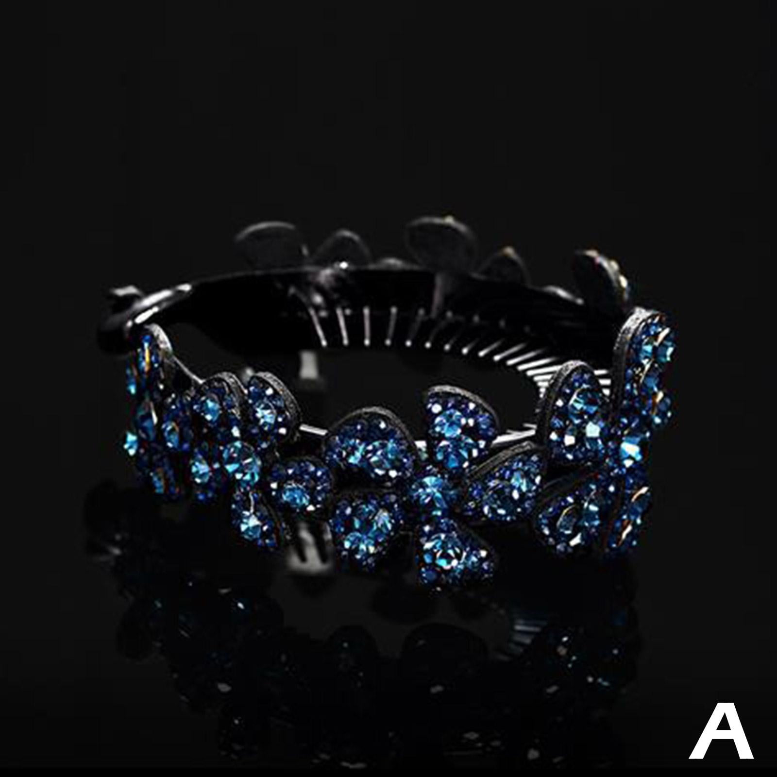 Lady Bird Nest Floral Twist Hair Bun Clip Rhinestone Cla c xp Lazy ...