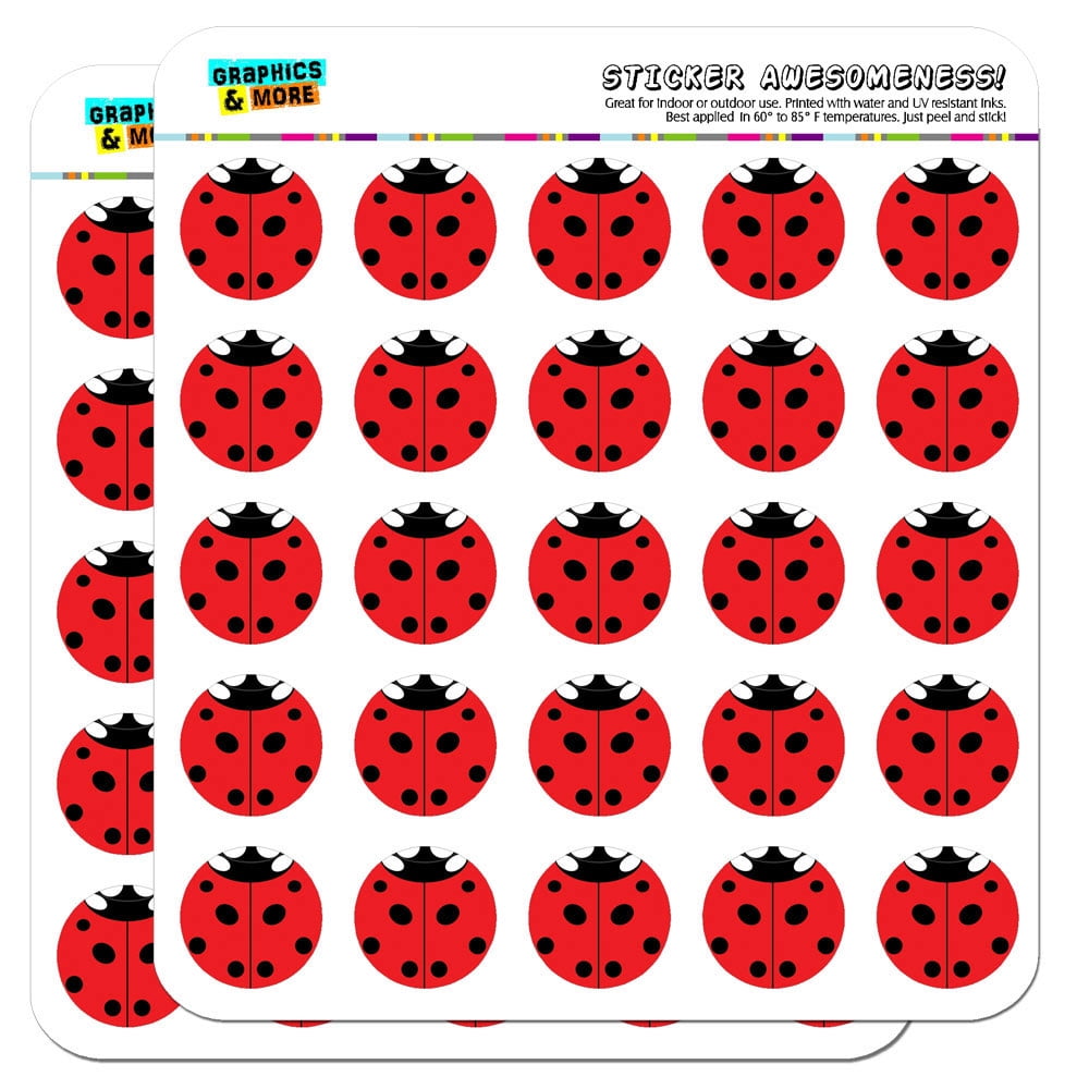Lady Bug Ladybug Insect 1" Scrapbooking Crafting Stickers - Walmart.com