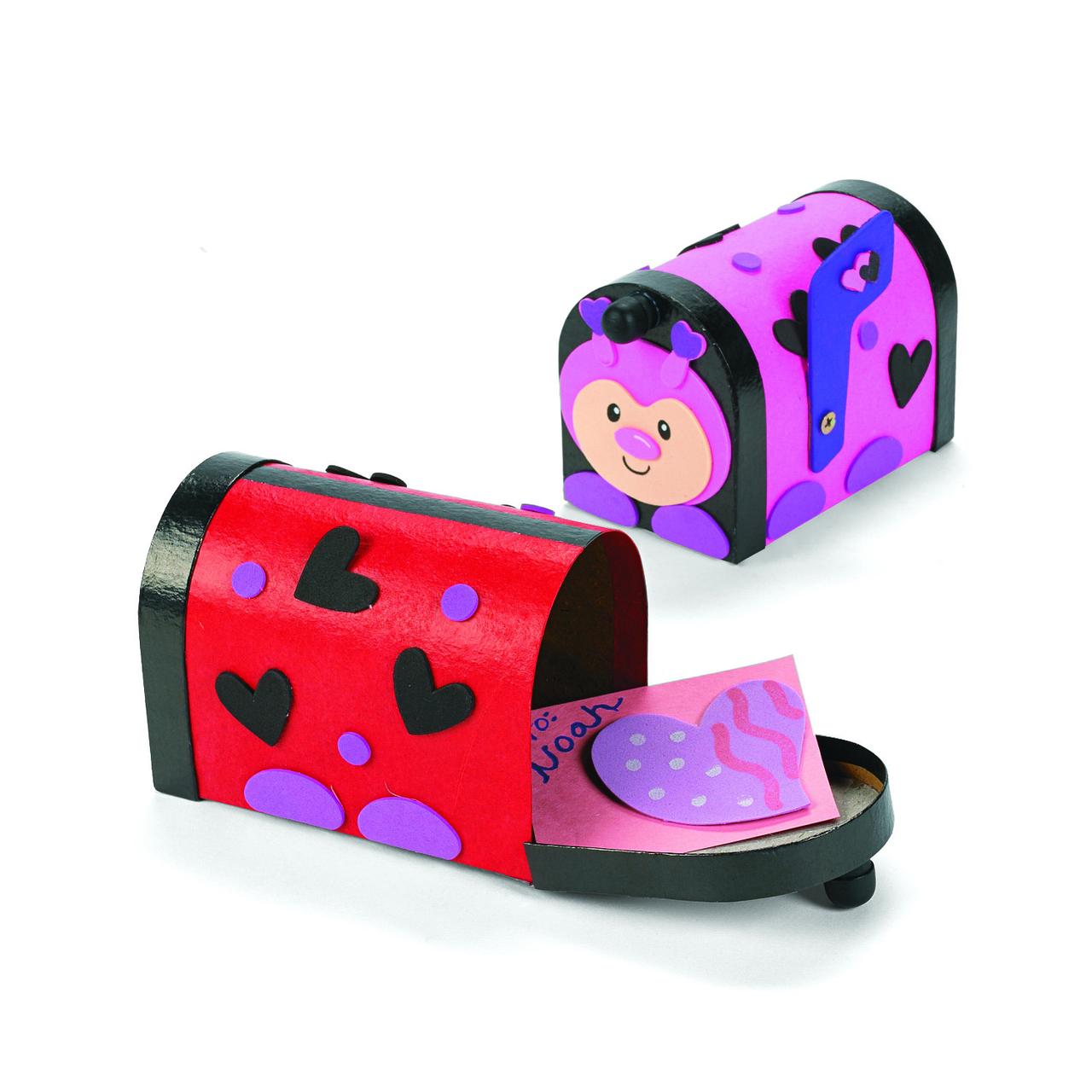 Lady Bug Valentine Mailbox Craft Kit - Craft Kits - 12 Pieces - Walmart.com