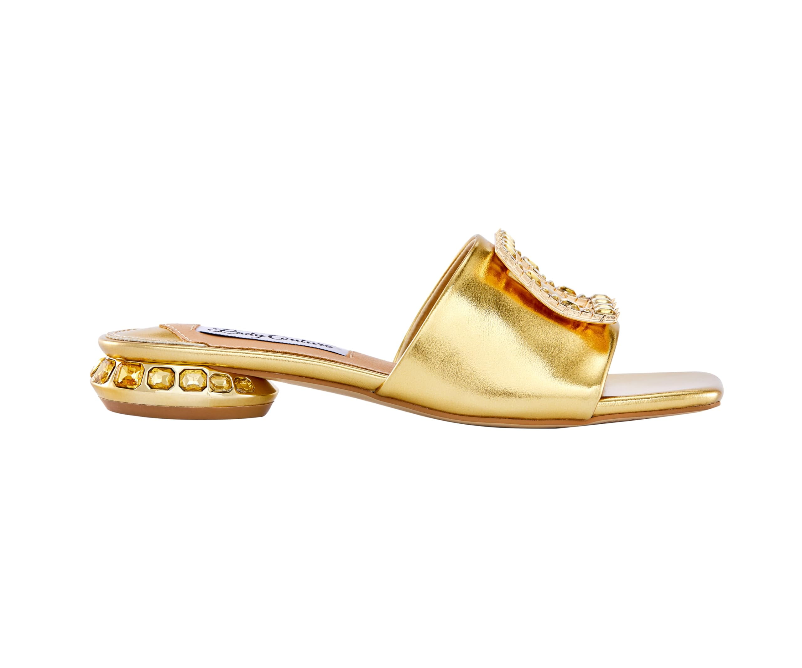 Lady Couture Amore Metallic Jewel Slide, Gold, 4 - Walmart.com