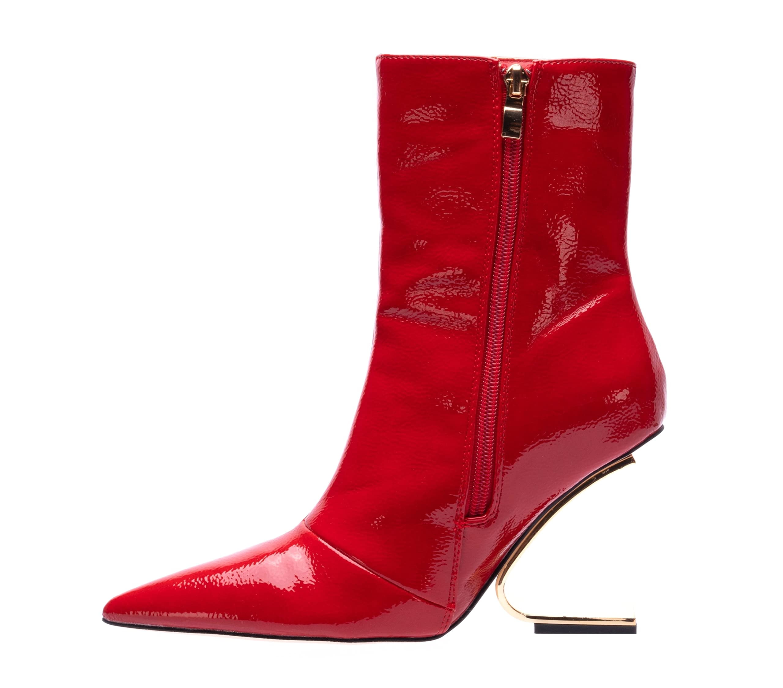 Ninety Union Princess Short Bootie With Cool Metal Heel, Red Patent, 8 ...