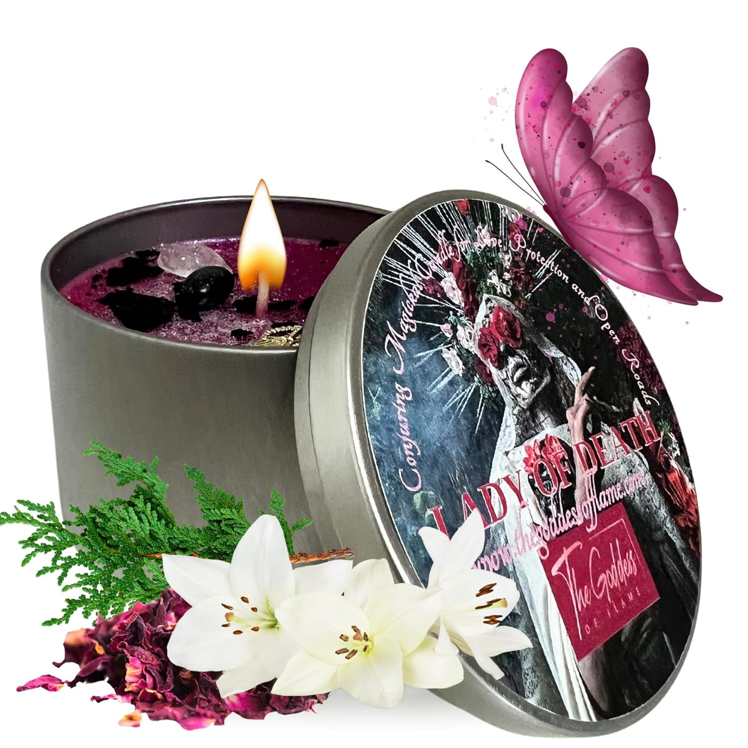 Lady of Death Santa Muerte Candle | Spiritual Offering Scented Candle ...