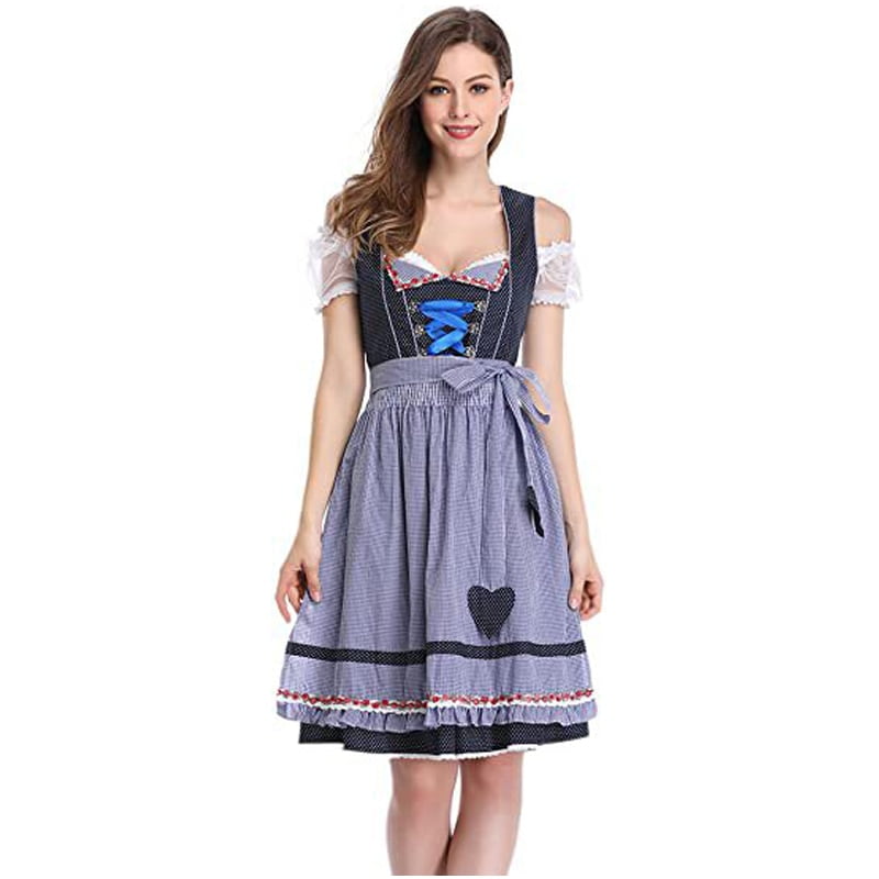 Lady Dirndl Carnival Oktoberfest Costume Alps Bavarian Wench Vintage ...