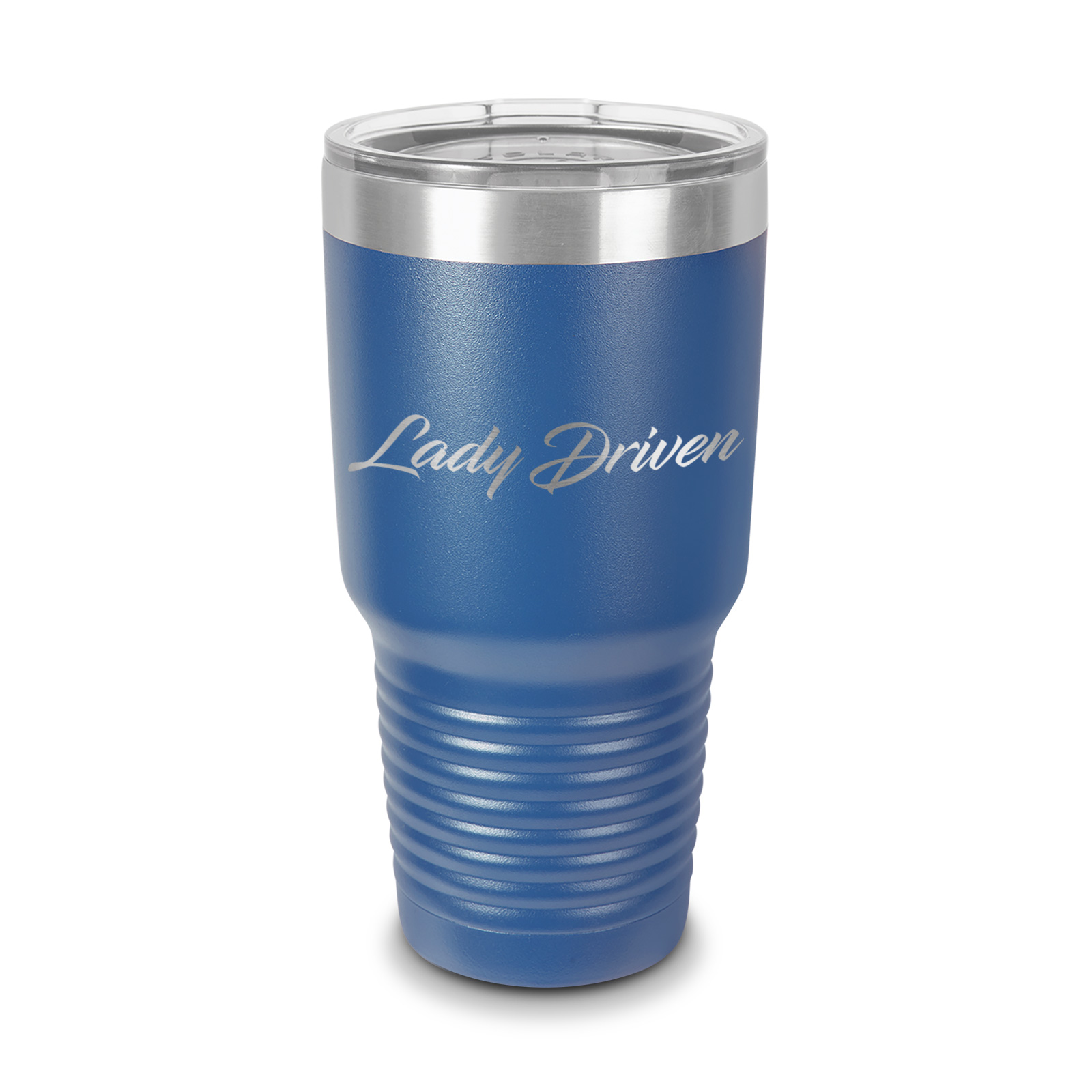 Lady Driven Tumbler 30 oz - Laser Engraved w/ Clear Lid - Stainless ...