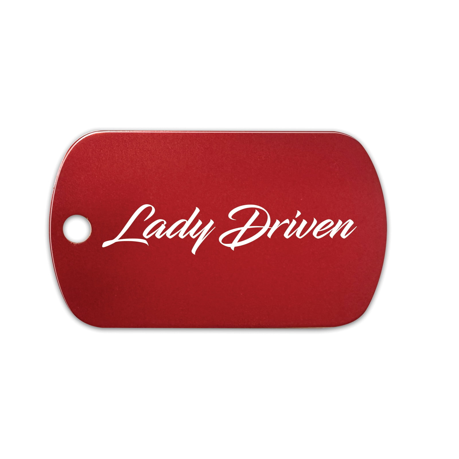 Lady Driven V2 GI Dog Tag Aluminum Keychain camber daily drift - Red ...