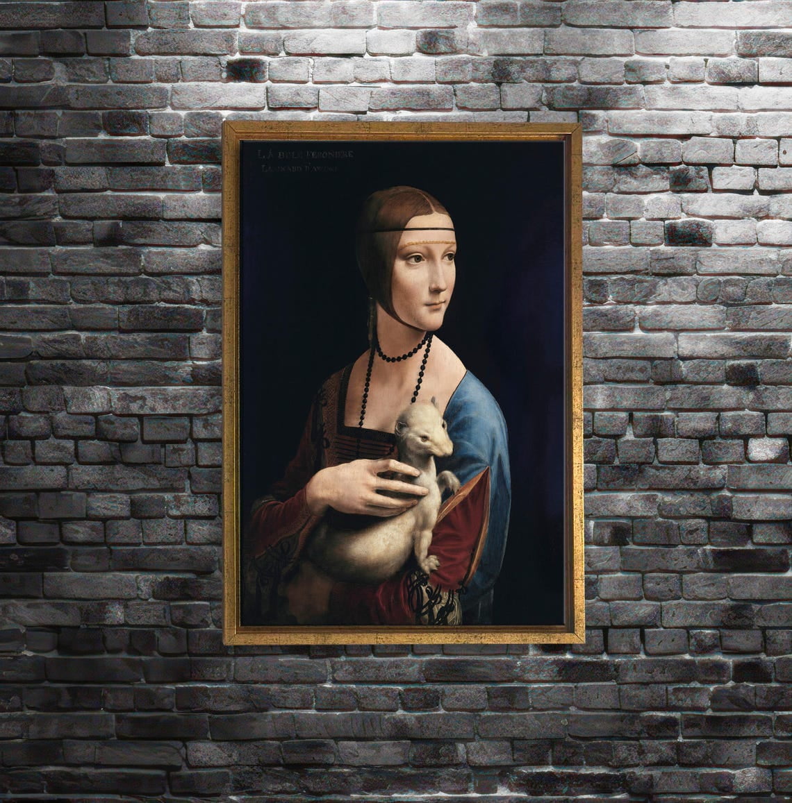 Lady With An Ermine Poster, Da Vinci Classic Art Reproduction ...