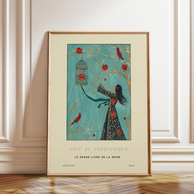 Lady Fashion Art Poster - French Art Deco Poster - Chic Et Sophistiqué ...