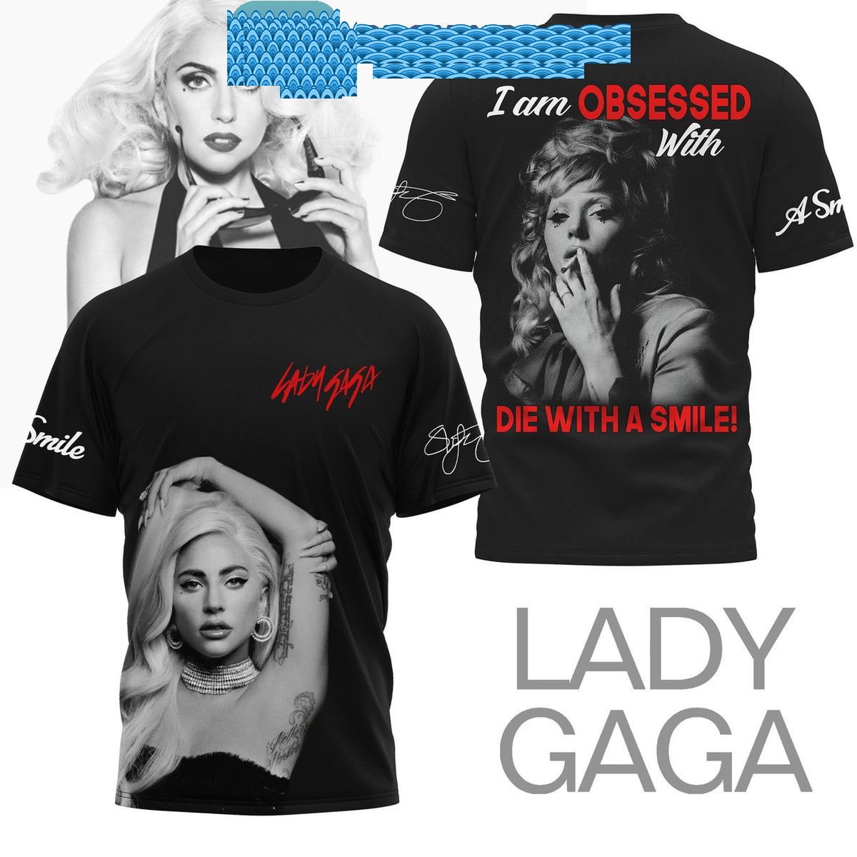 Lady Gaga I Am Obsessed With Die With A Smile Hoodie T-Shirt - Walmart.com