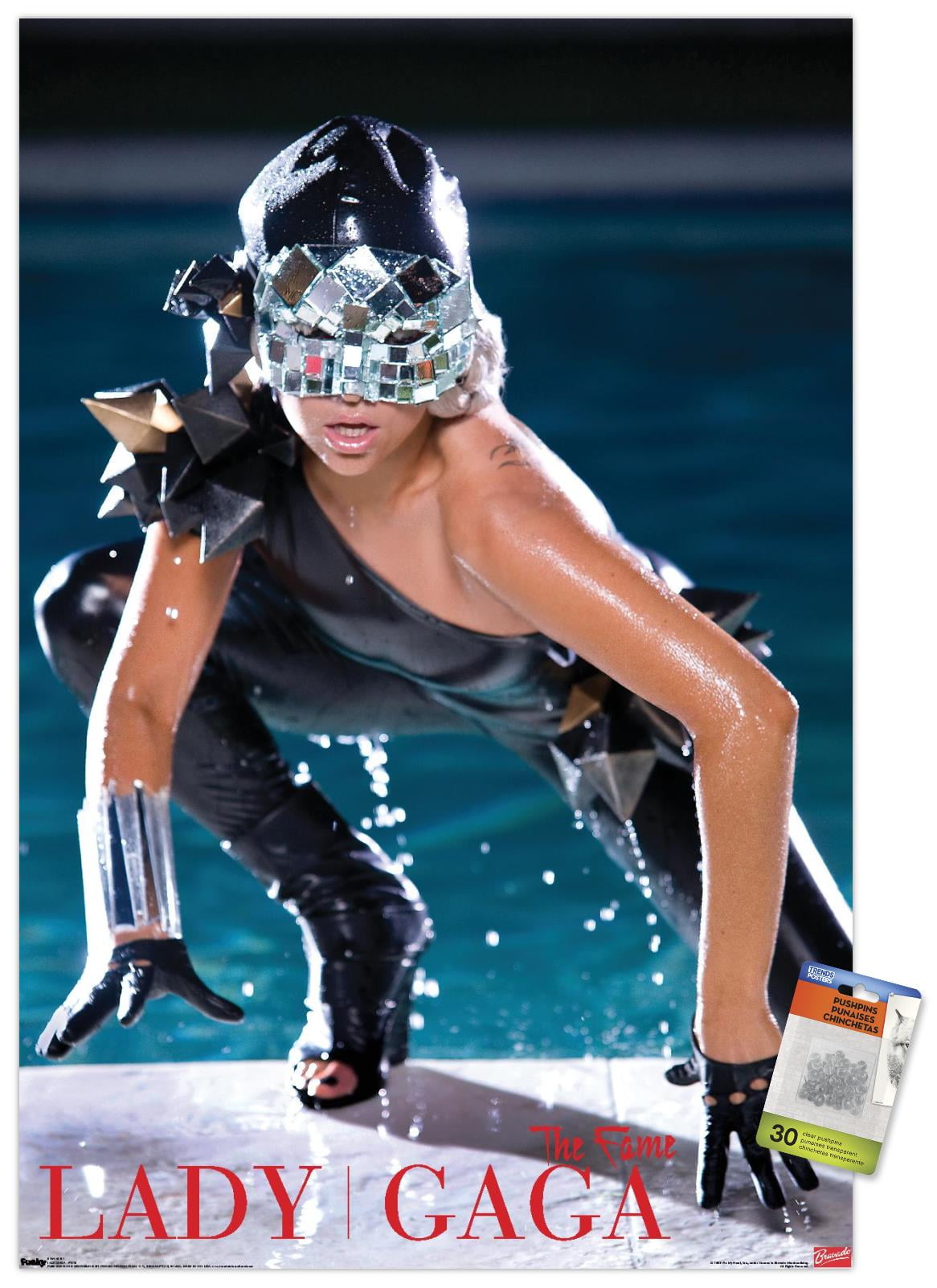 Lady Gaga - Pool Wall Poster with Push Pins, 22.375" x 34" - Walmart.com