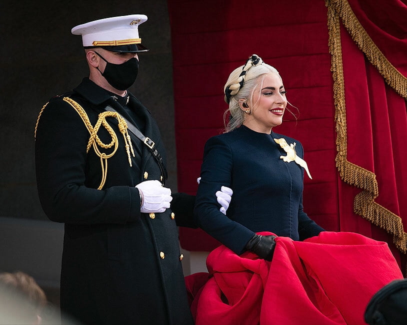 Lady Gaga at Inauguration Ceremony Style - A - 24x36 Inch Glossy ...