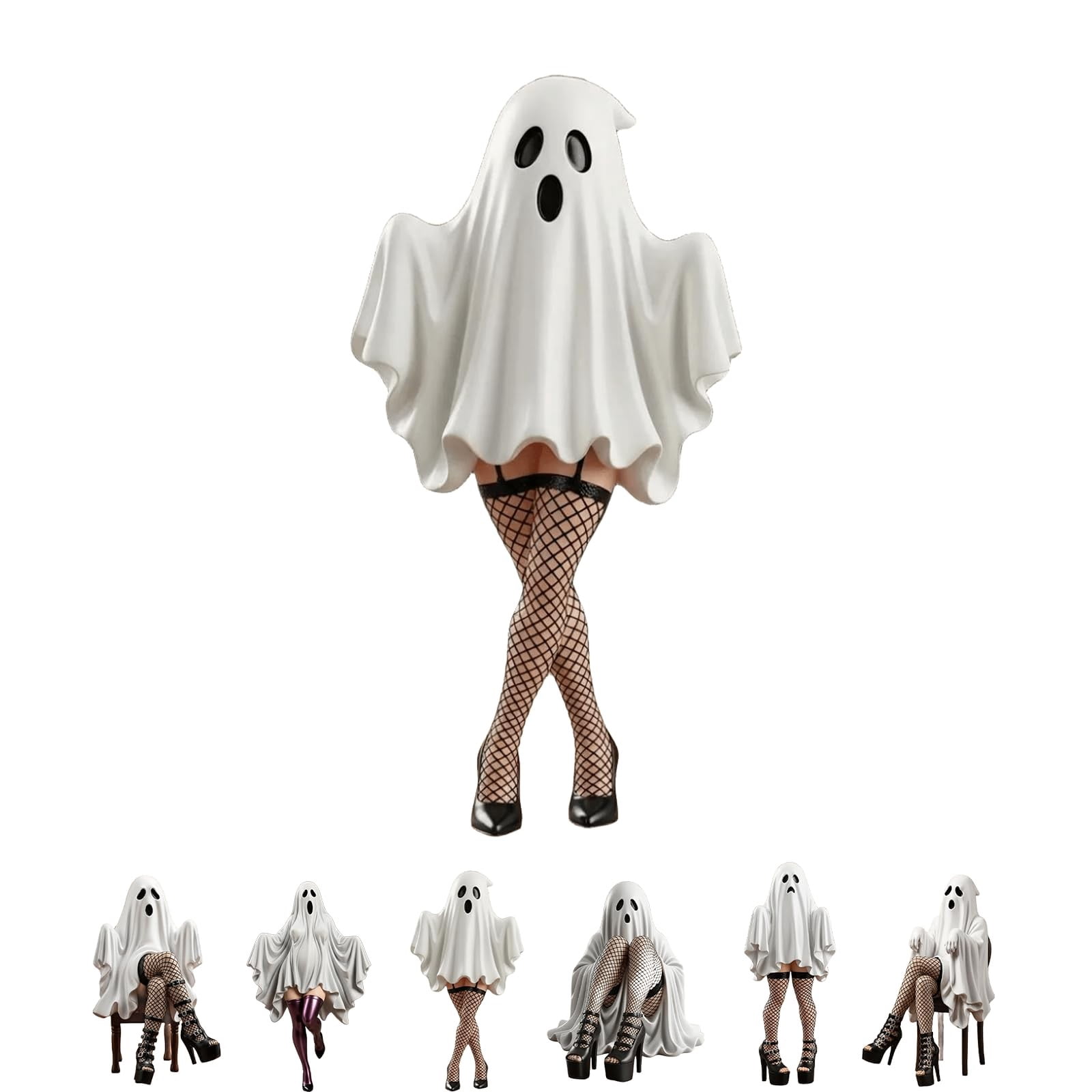 Lady Ghost Figurine 2025,Home Horror Ornaments,Elegant Ghost Figurine ...
